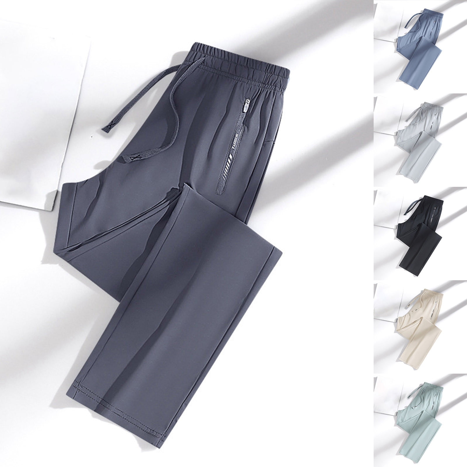 Stretch Active Breathable Pants for Women Men Comfy Fit Elastic Waist ...