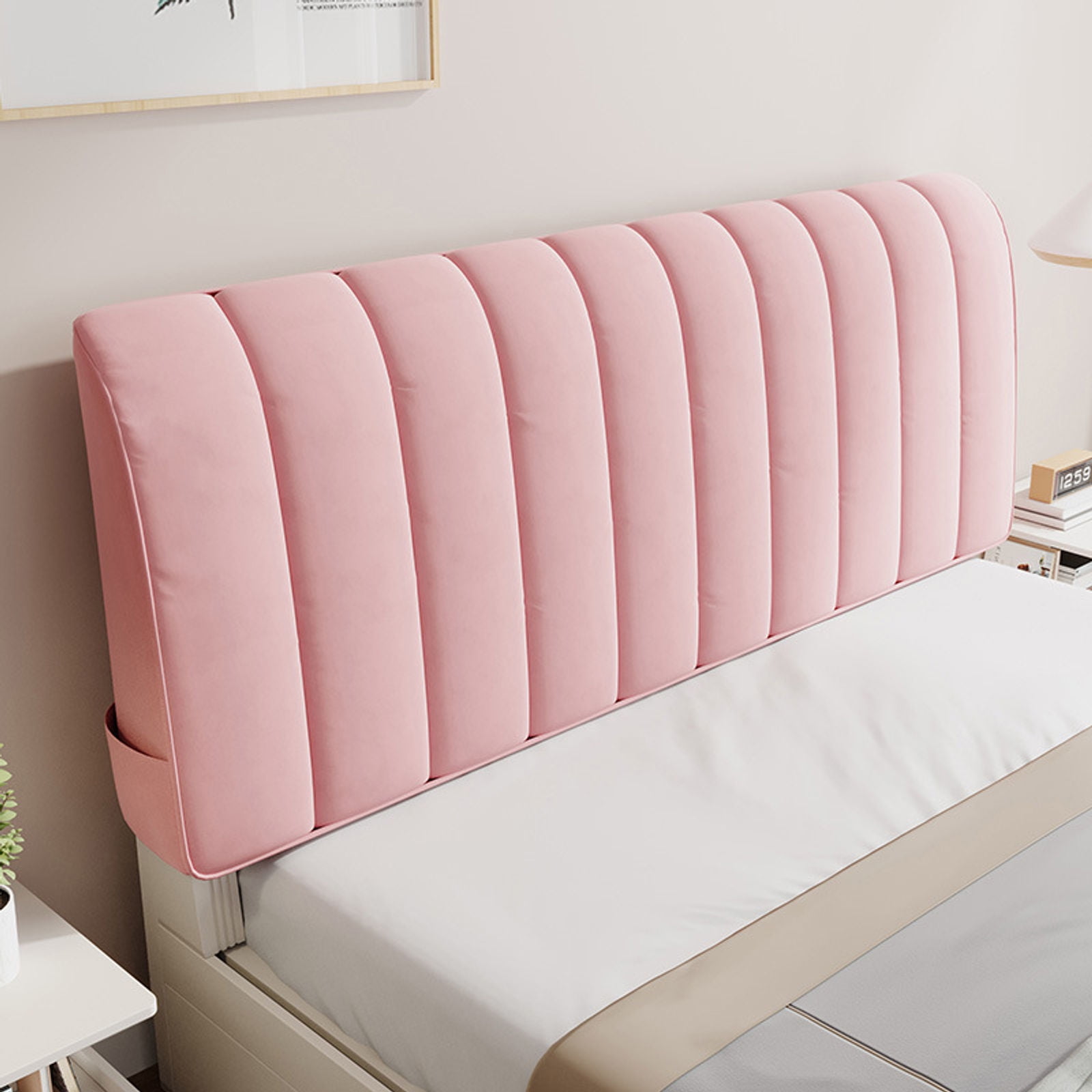 Stretch All-Inclusive Headboard Cover For Full Size Beds Thickened Anti ...