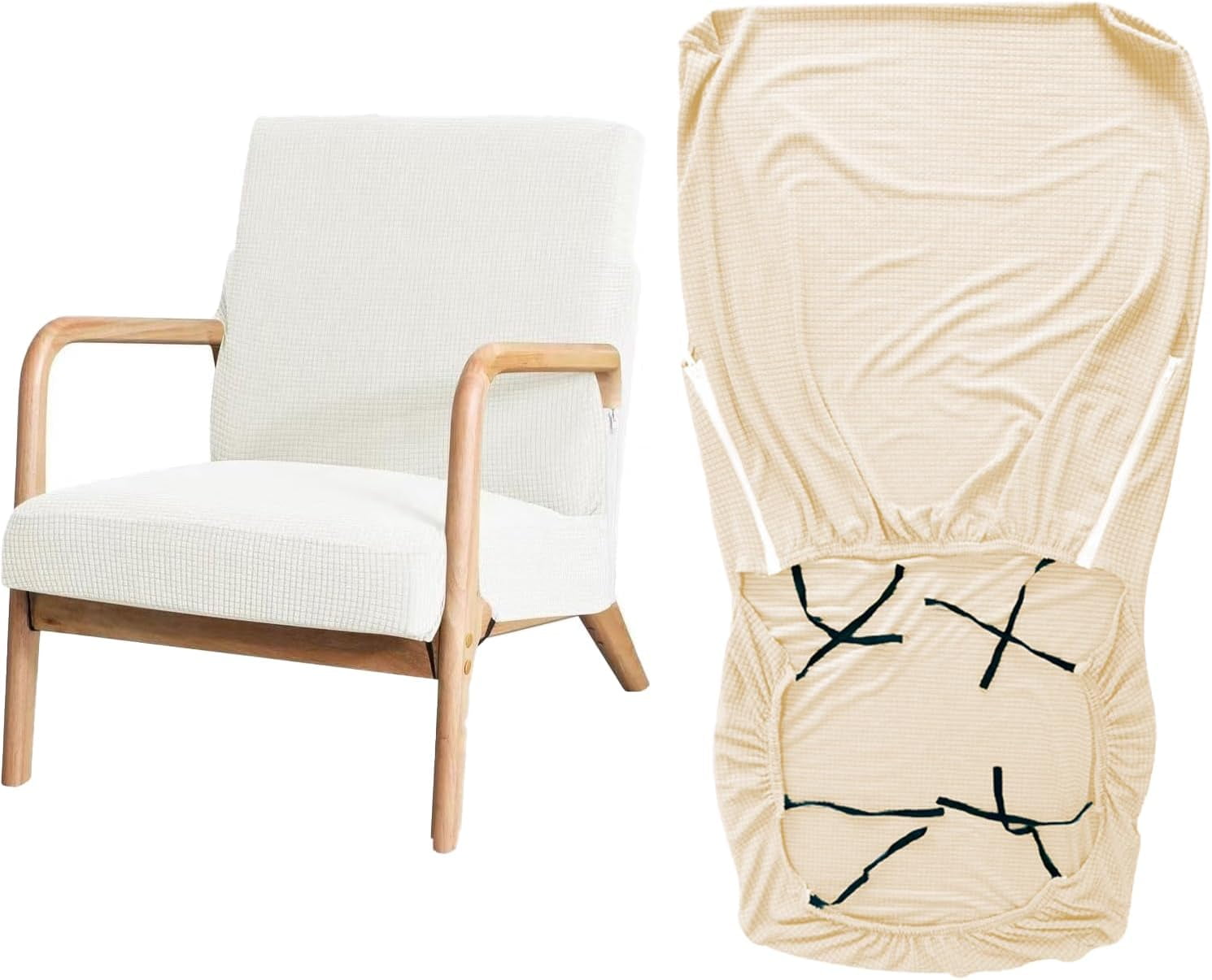 Stretch Arm Chair Covers,Mid-Century Modern Chair Cover Reading ...