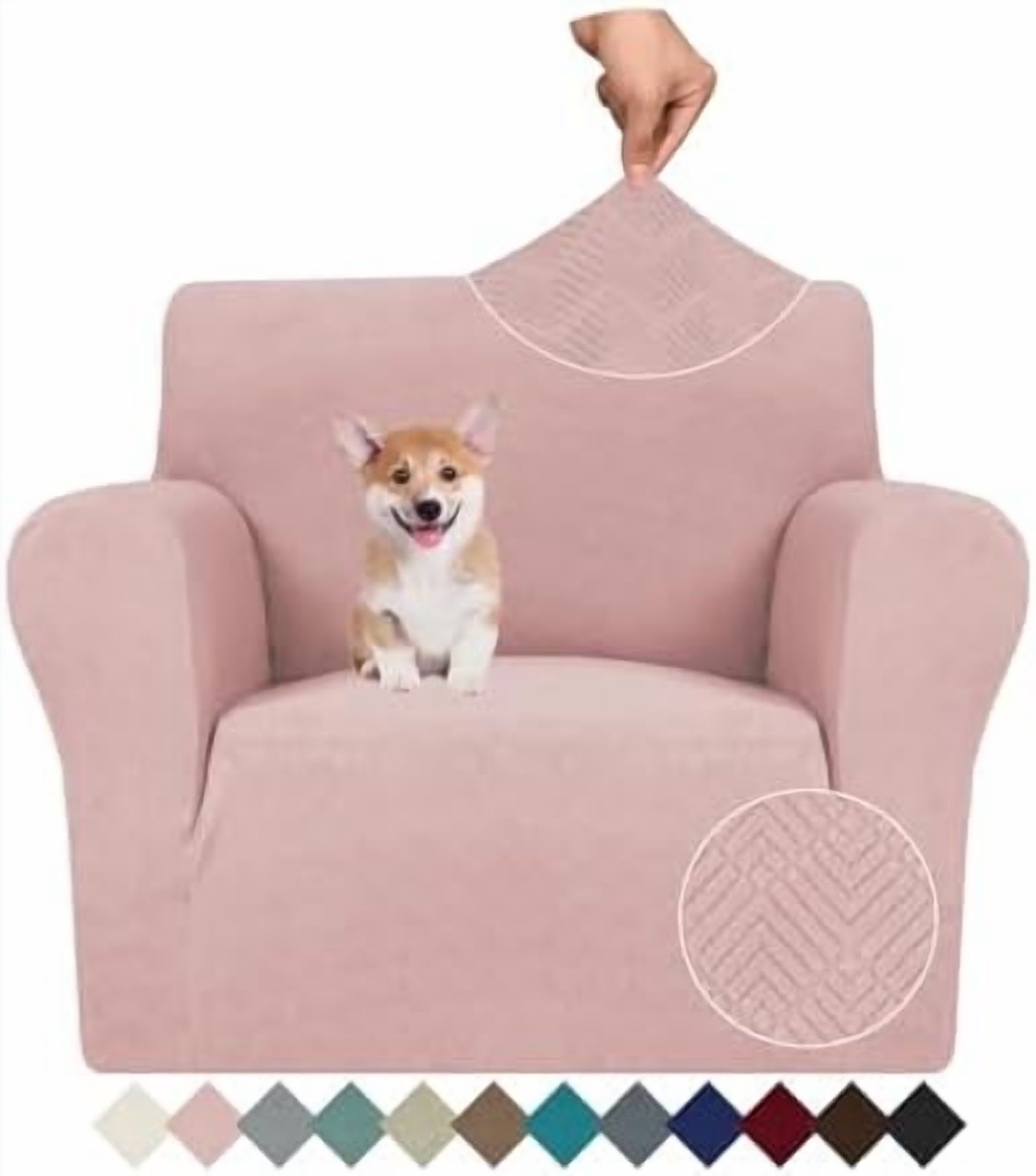 Stretch Armchair Slipcovers, 1 Piece Chair Sofa Covers 1 Seater Couch ...