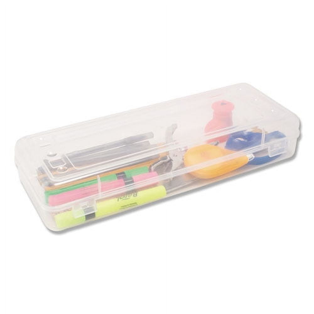 Stretch Art Supply Storage Container, Clear Plastic Case, Polypropylene ...
