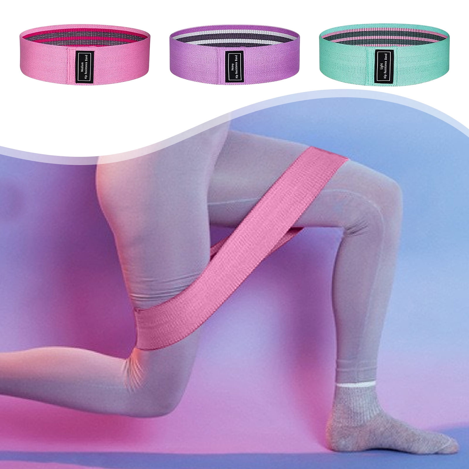Stretch Bands for Booty Legs Resistance Bands for Women 3 Pack Yoga ...