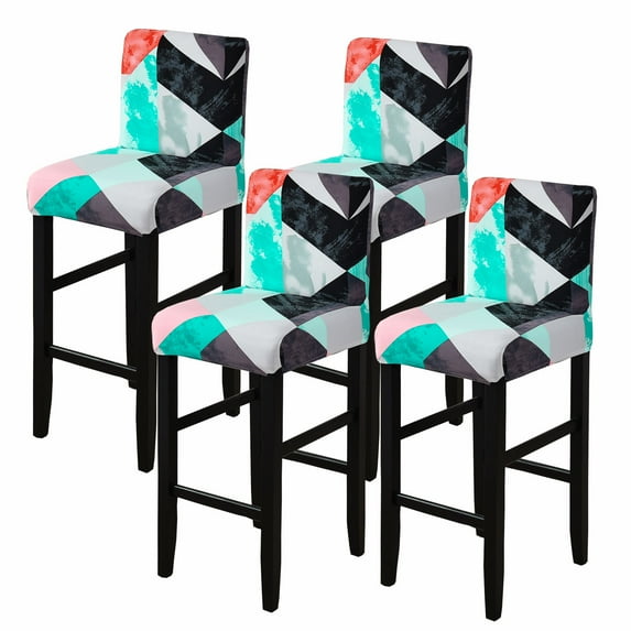 Stretch Bar Chair Stool Cover,Printed Pub Chair Slipcover Removable ...