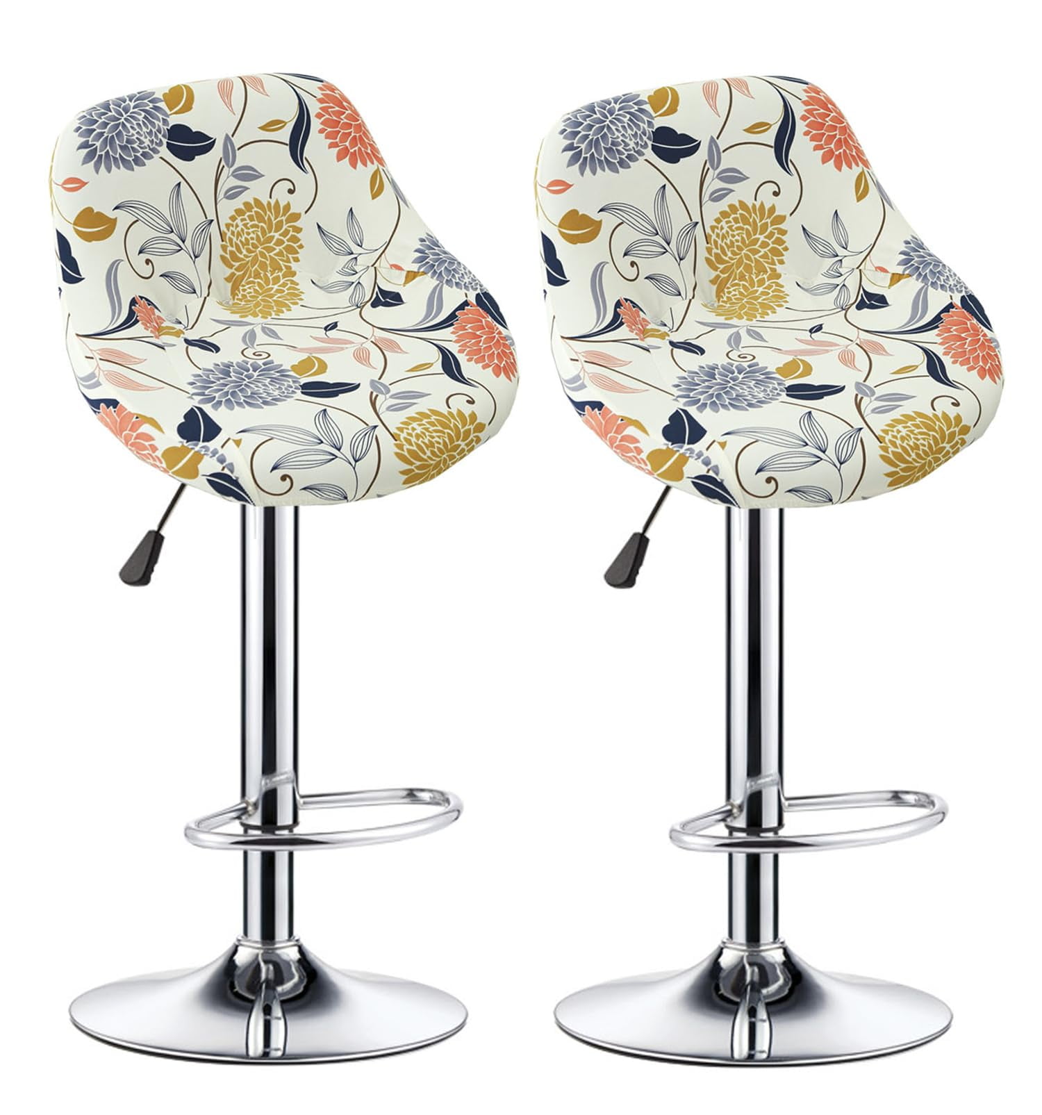 Stretch Bar Stool Chair Covers Set of 2 Pub Counter Short Back Chair ...