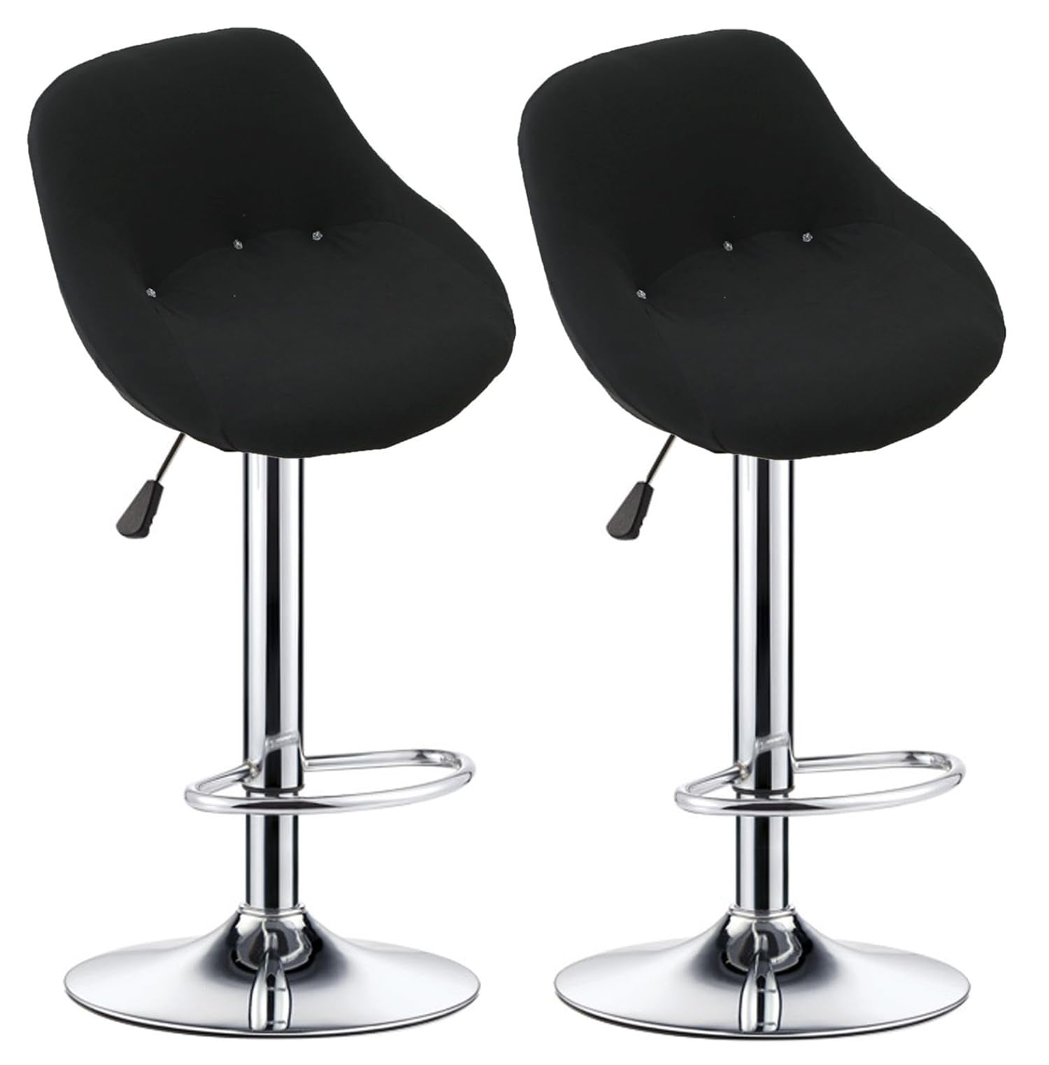 Stretch Bar Stool Chair Covers Set of 2 Pub Counter Short Back Chair ...