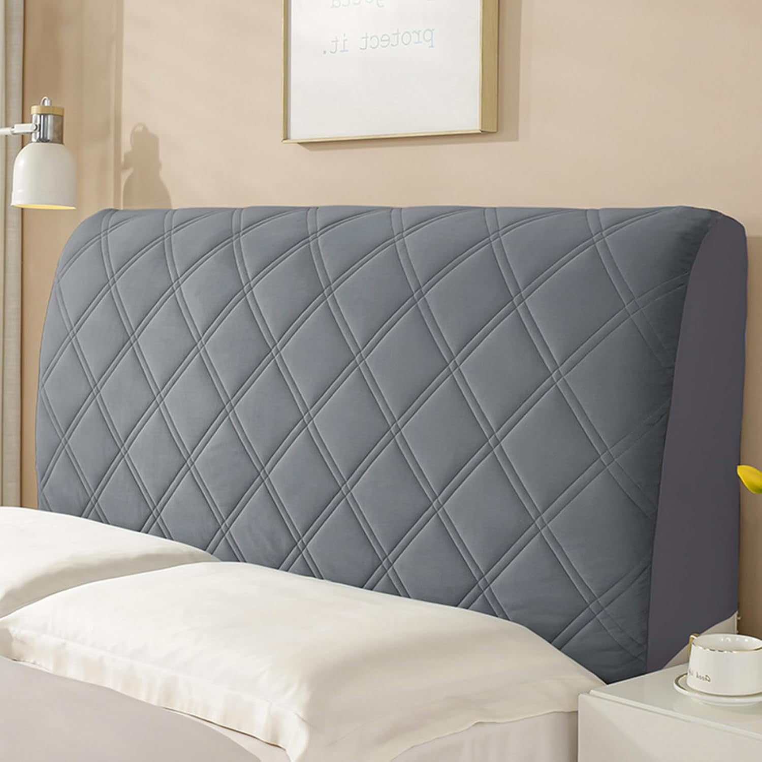 Stretch Bed Headboard Slipcover,Bed Headboard Cover for Queen ...