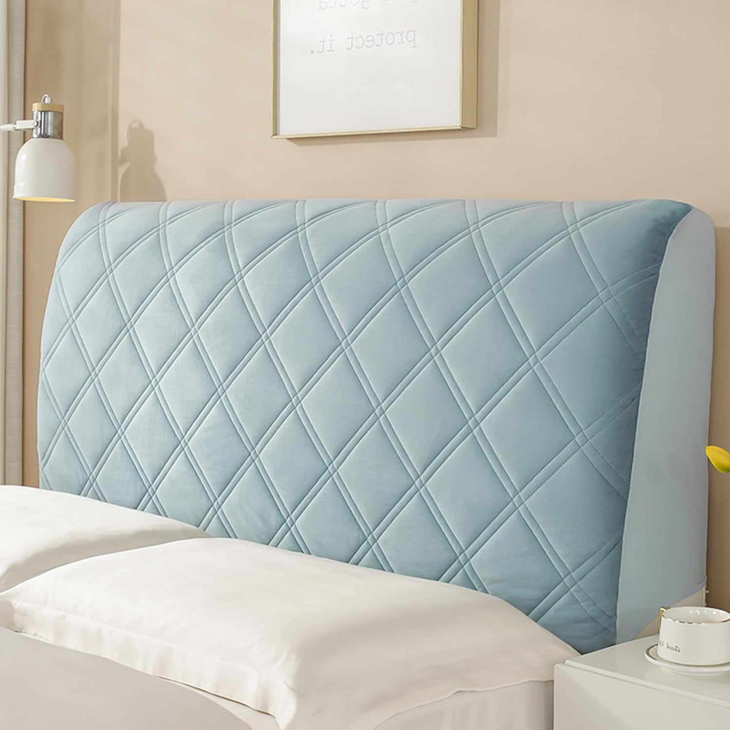 Stretch Bed Headboard Slipcover,Bed Headboard Cover for Queen ...