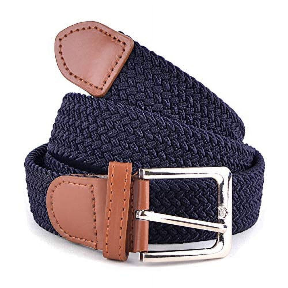 X-Large Stretch Braided Woven Belts without Holes, Elastic Casual Belts ...