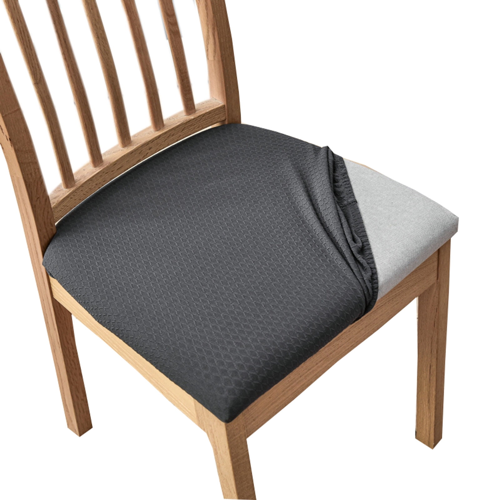 Stretch Chair Seat Covers,2/4/6 Pcs Jacquard Chair Cushion Cover with ...