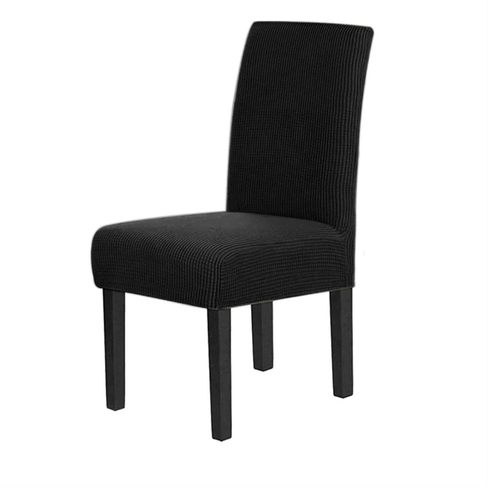 Stretch Dining Chair Covers Feature Textured Checked Jacquard Fabric ...