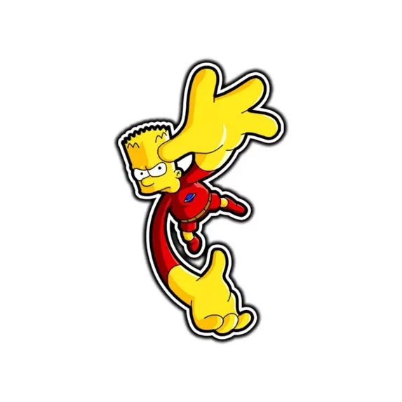 Stretch Dude Bart Waterproof Sticker Phone Decal Water Bottle Stickers ...