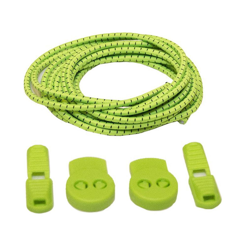 Stretch Elastic Shoelaces with Tension Locks - 47 Inches Green (1 Pair ...