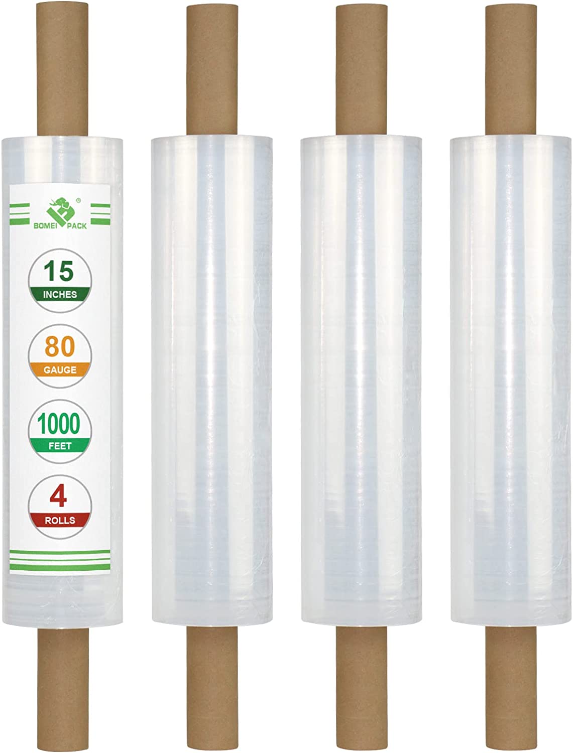 Stretch Film Wrap - Industrial Clear Plastic Stretch Wrap 1000 Feet 80 ...