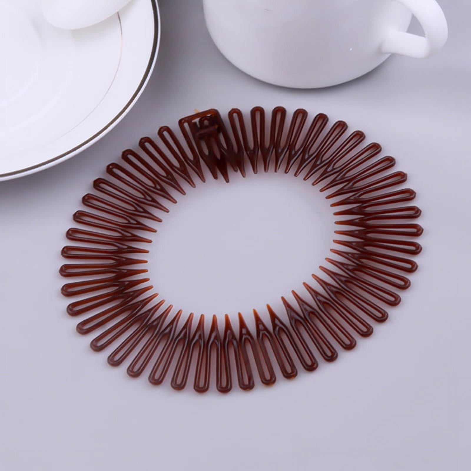 Stretch Hair Comb Flexible Plastic Circle Spring Headband Hair ...