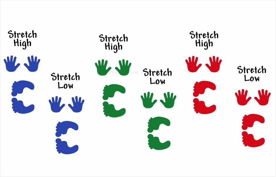 Stretch High Low Sensory Path Floor Decals for Kids - Die-Cut Feet ...