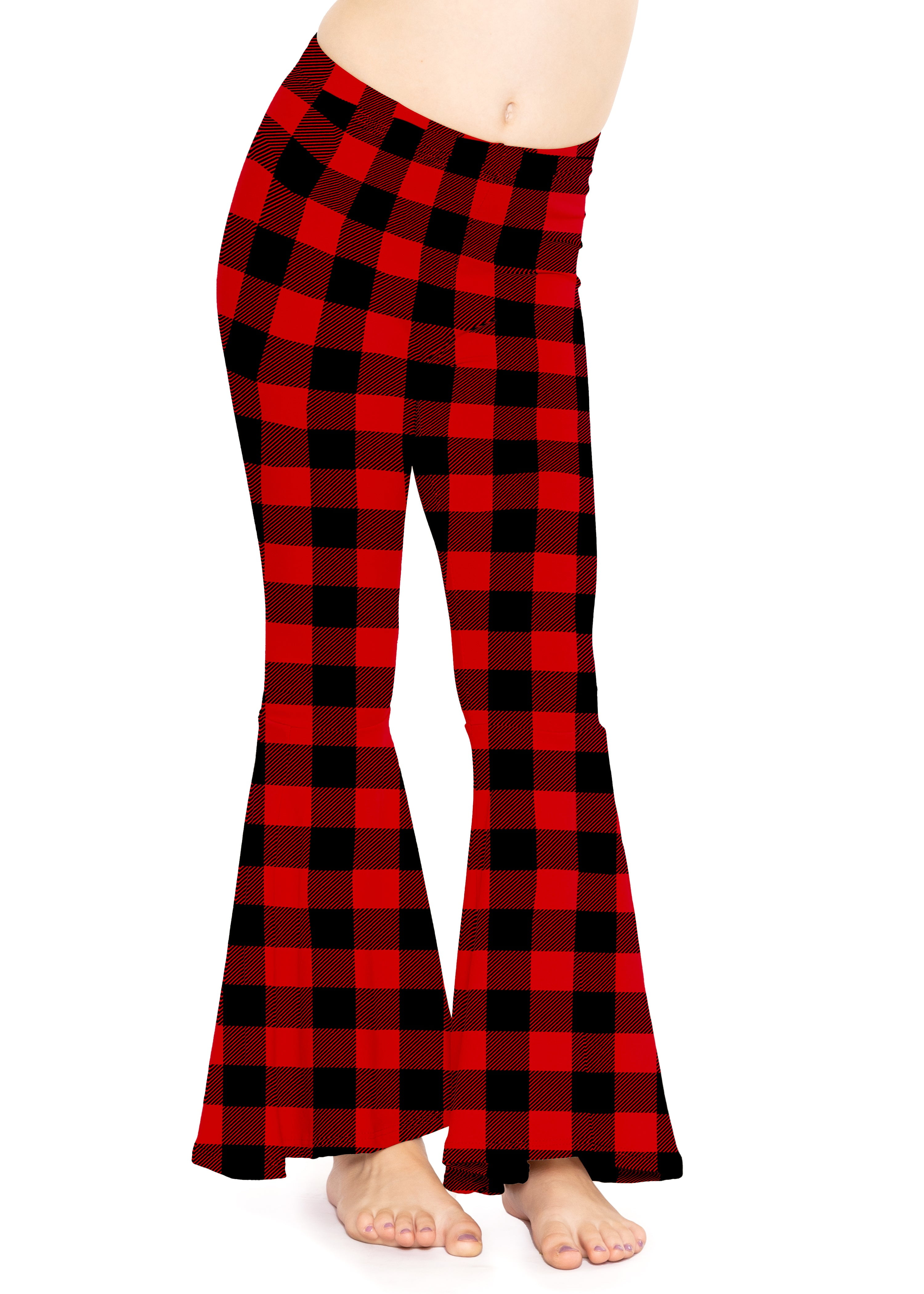 Stretch Is Comfort Girl's Poly/Spandex Stretch Bell Bottom Legging ...