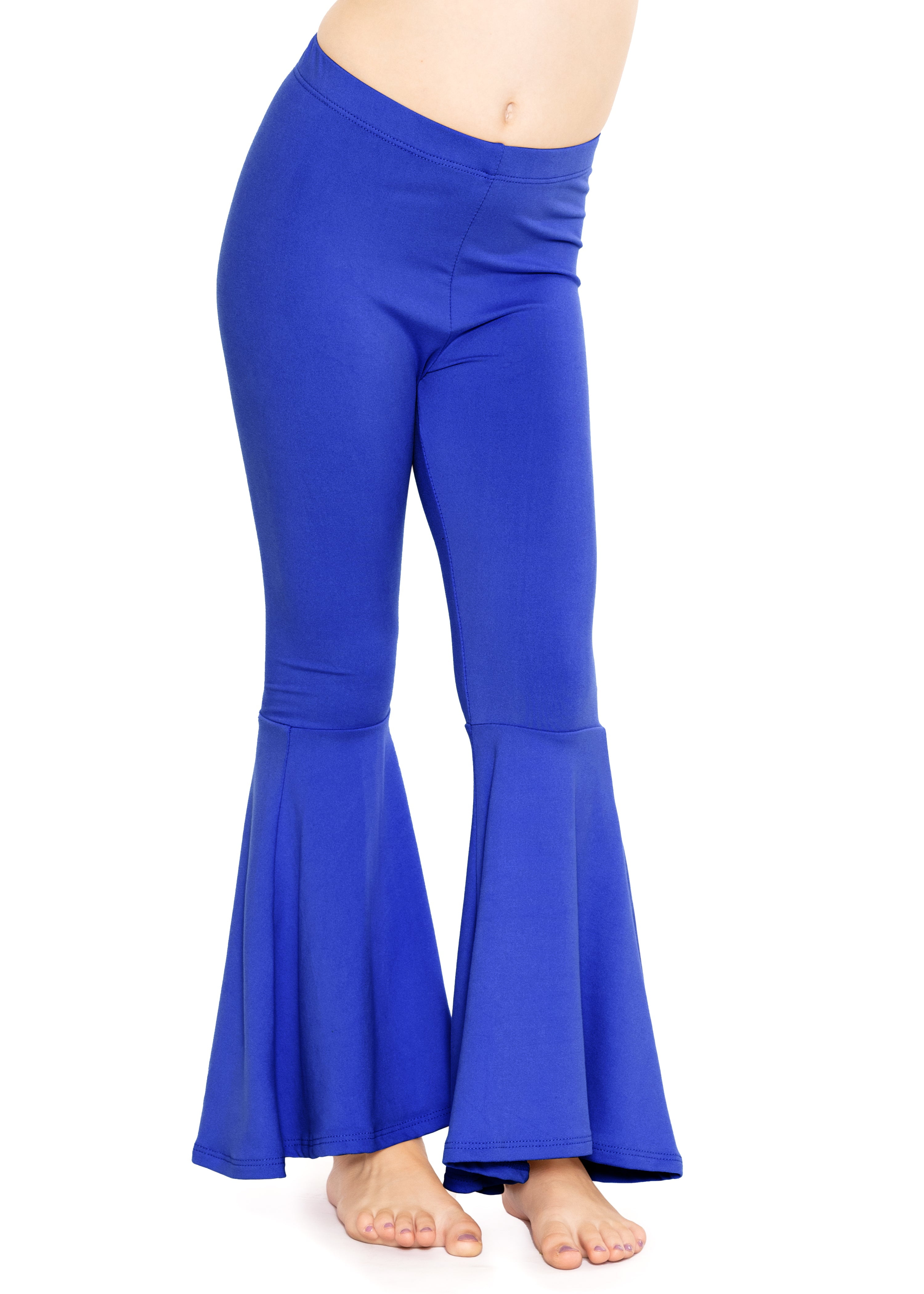 Stretch Is Comfort Girl's Poly/Spandex Stretch Bell Bottoms Flare Pants ...