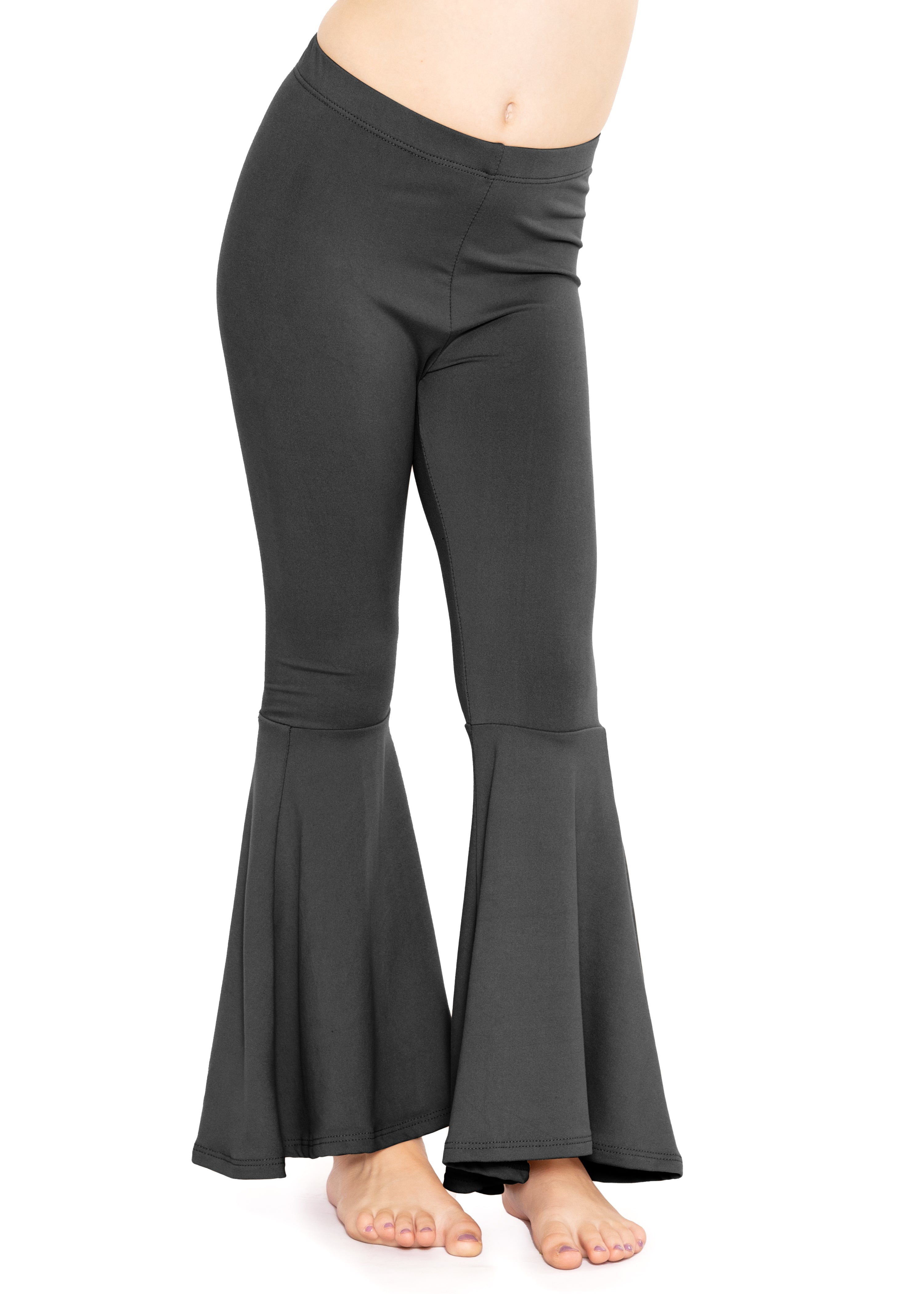 Stretch Is Comfort Girl's Poly/Spandex Stretch Bell Bottoms Flare Pants ...