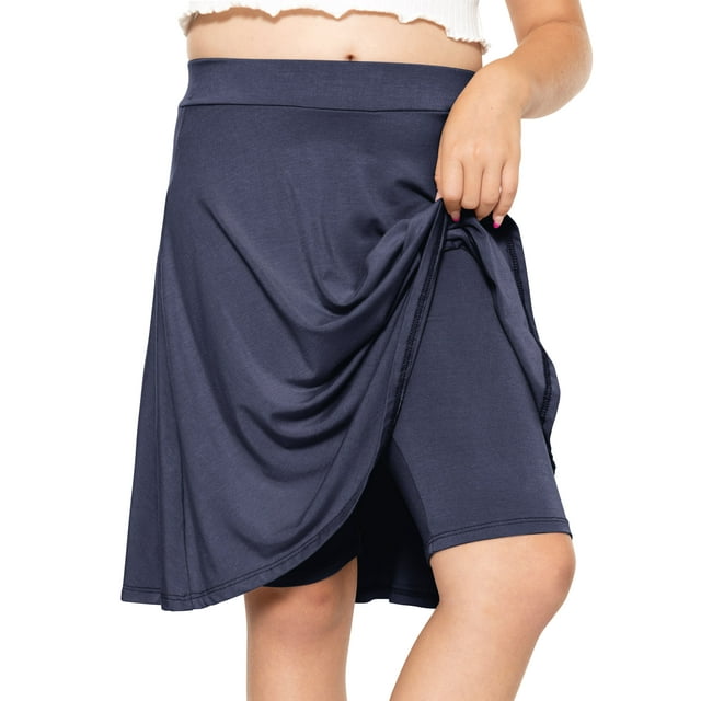 Stretch Is Comfort Girls Rayon A-Line Skirt with Built-in Shorts ...