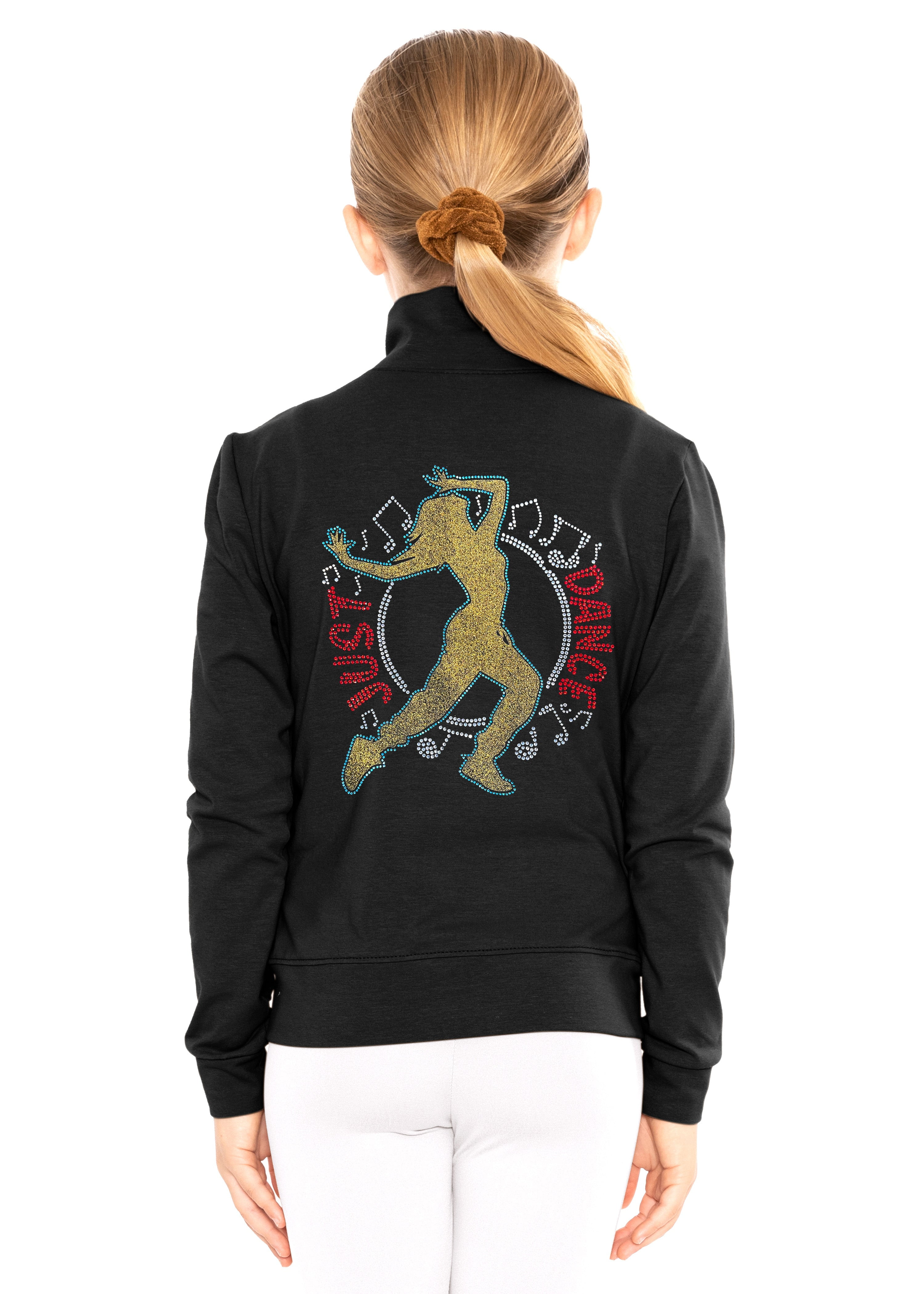 Stretch Is Comfort Glitter | Live Love Dance | Mock Neck Jacket | Youth ...