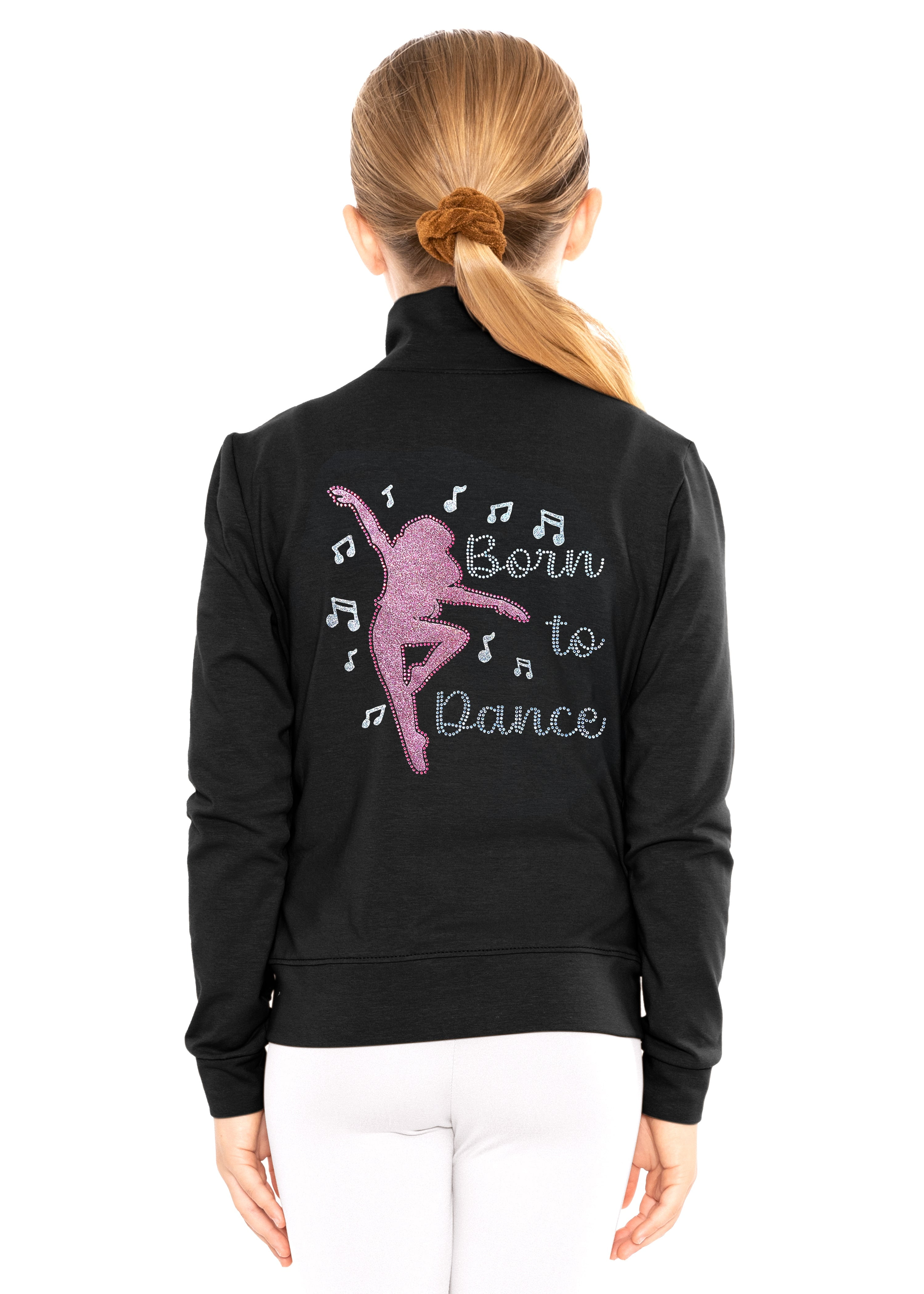 Stretch Is Comfort Glitter | Live Love Dance | Mock Neck Jacket | Youth ...
