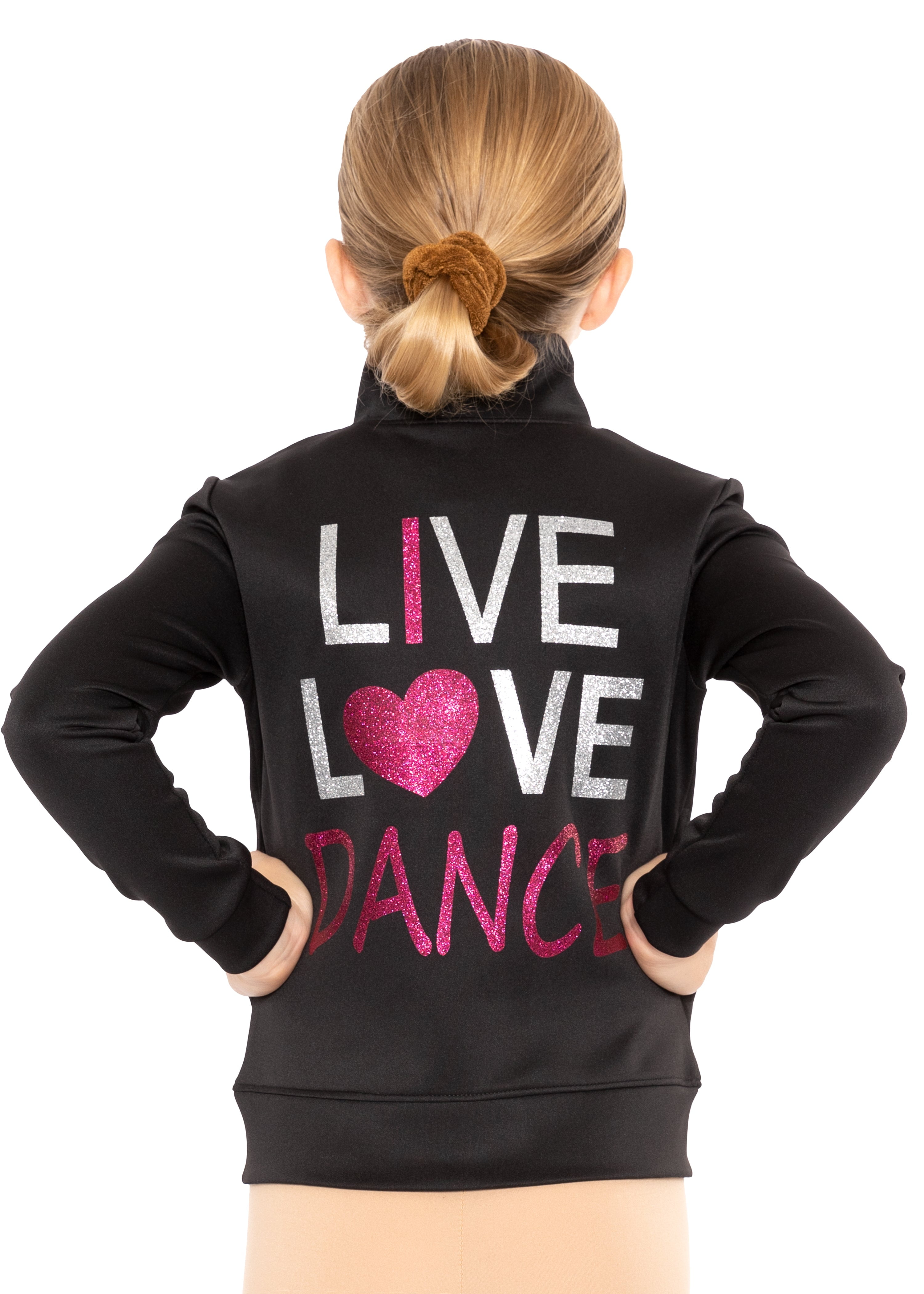 Stretch Is Comfort Glitter Dance Jacket, Mock Neck, Youth Sizes 4-12 ...