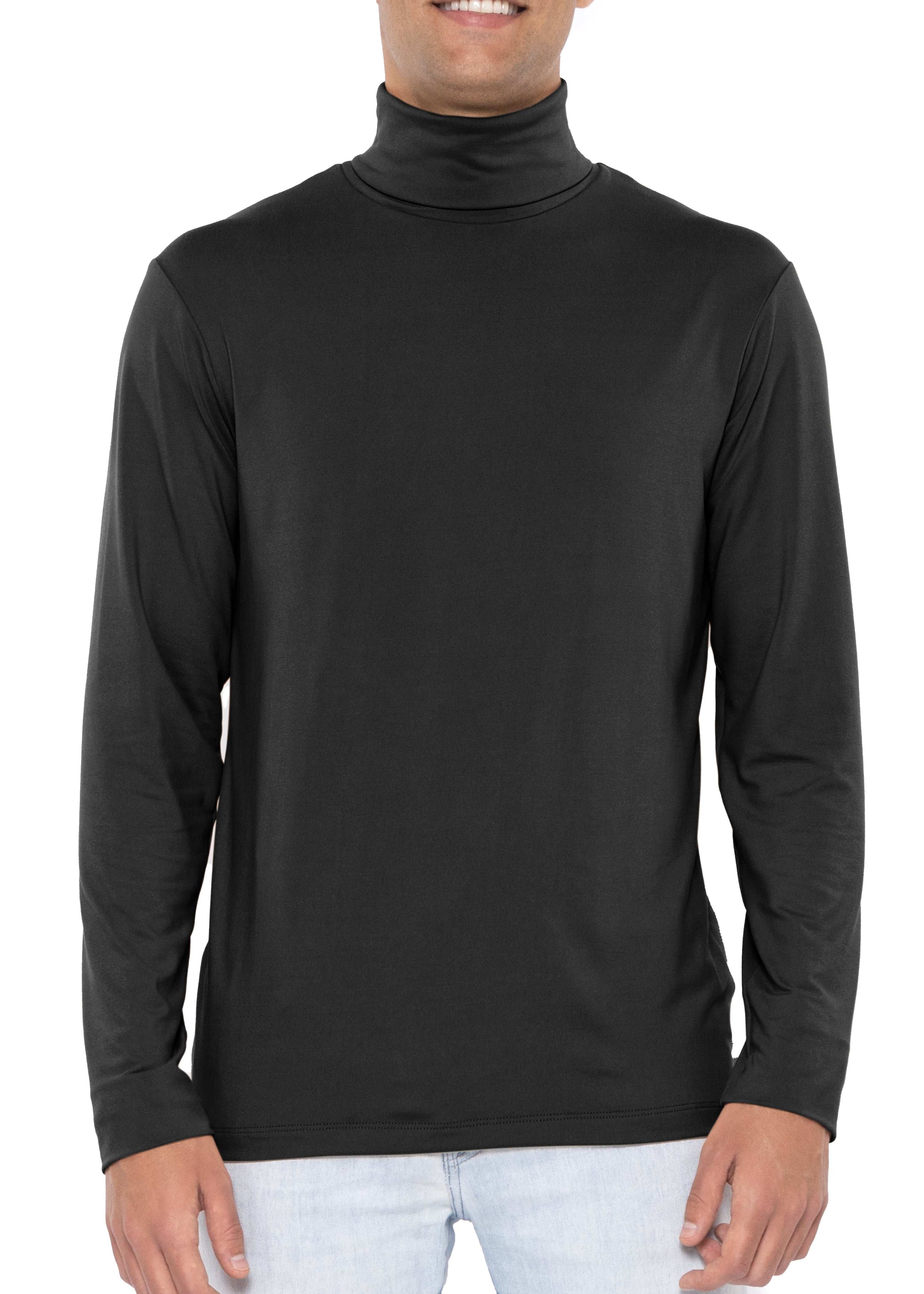 Stretch Is Comfort Men's Oh So Soft Luxe Long Sleeve Stretch Turtleneck ...