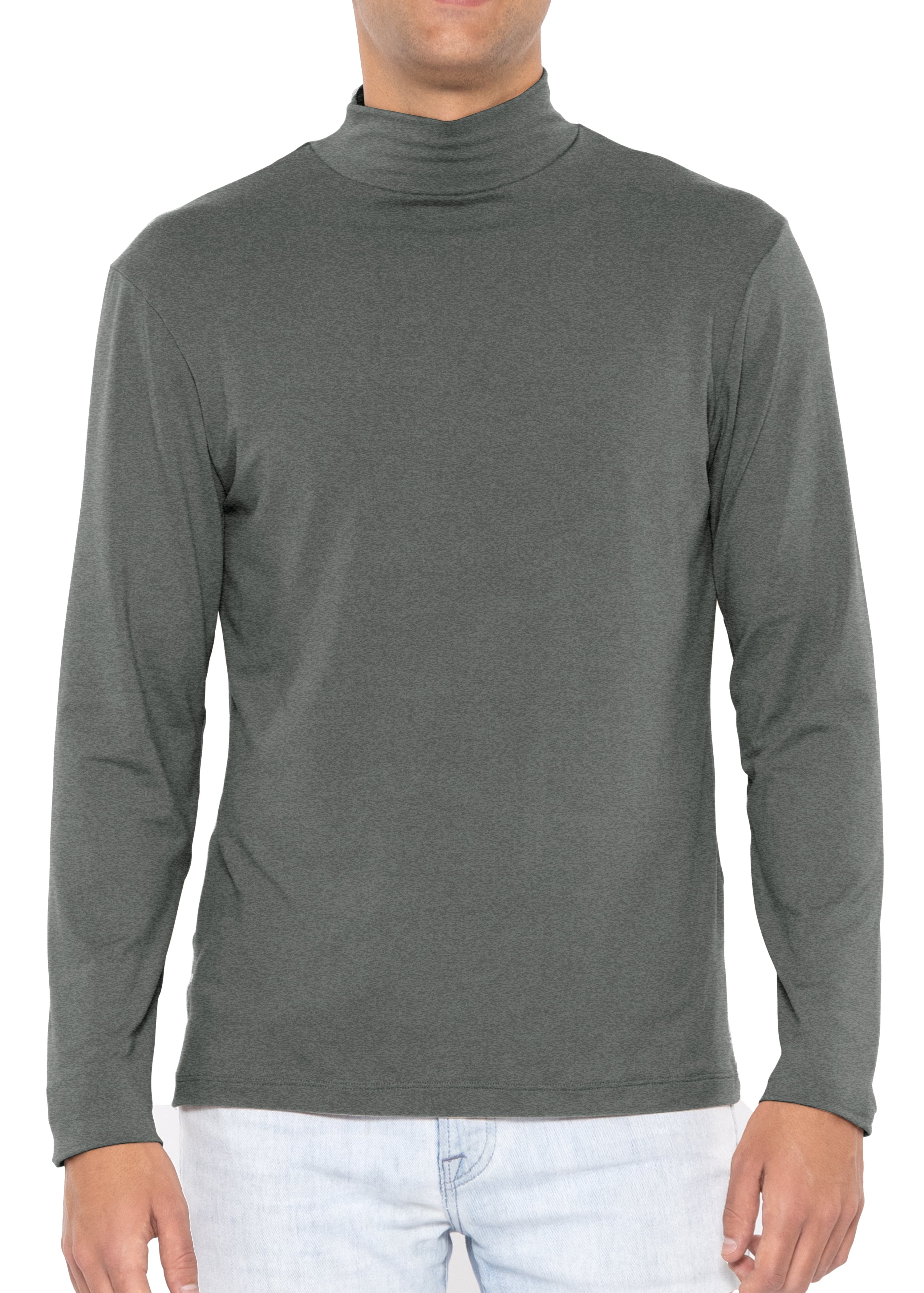 Stretch Is Comfort Men's Oh So Soft Luxe Mock Neck Turtleneck Long ...