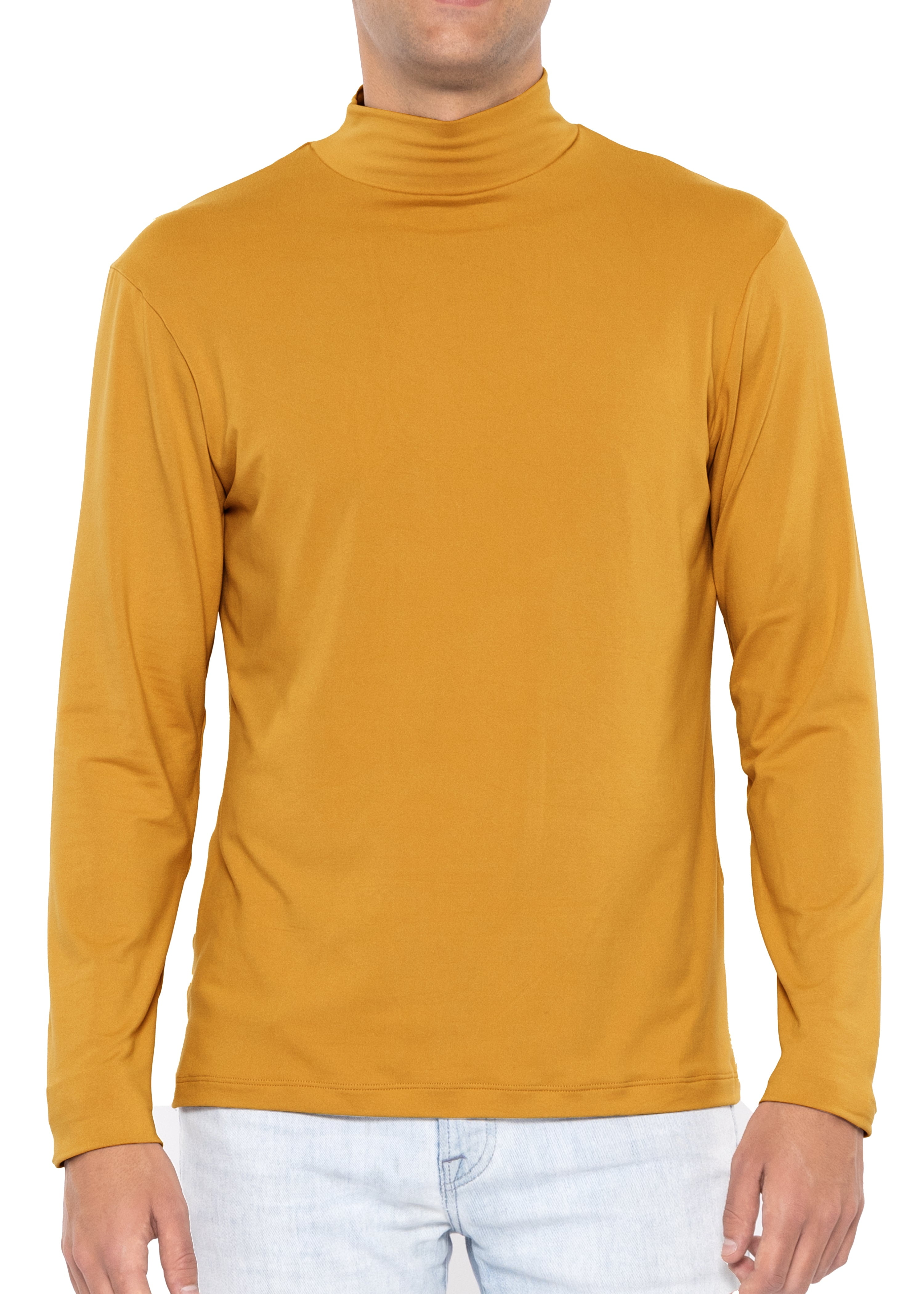Stretch Is Comfort Men's Oh So Soft Luxe Mock Neck Turtleneck Long ...