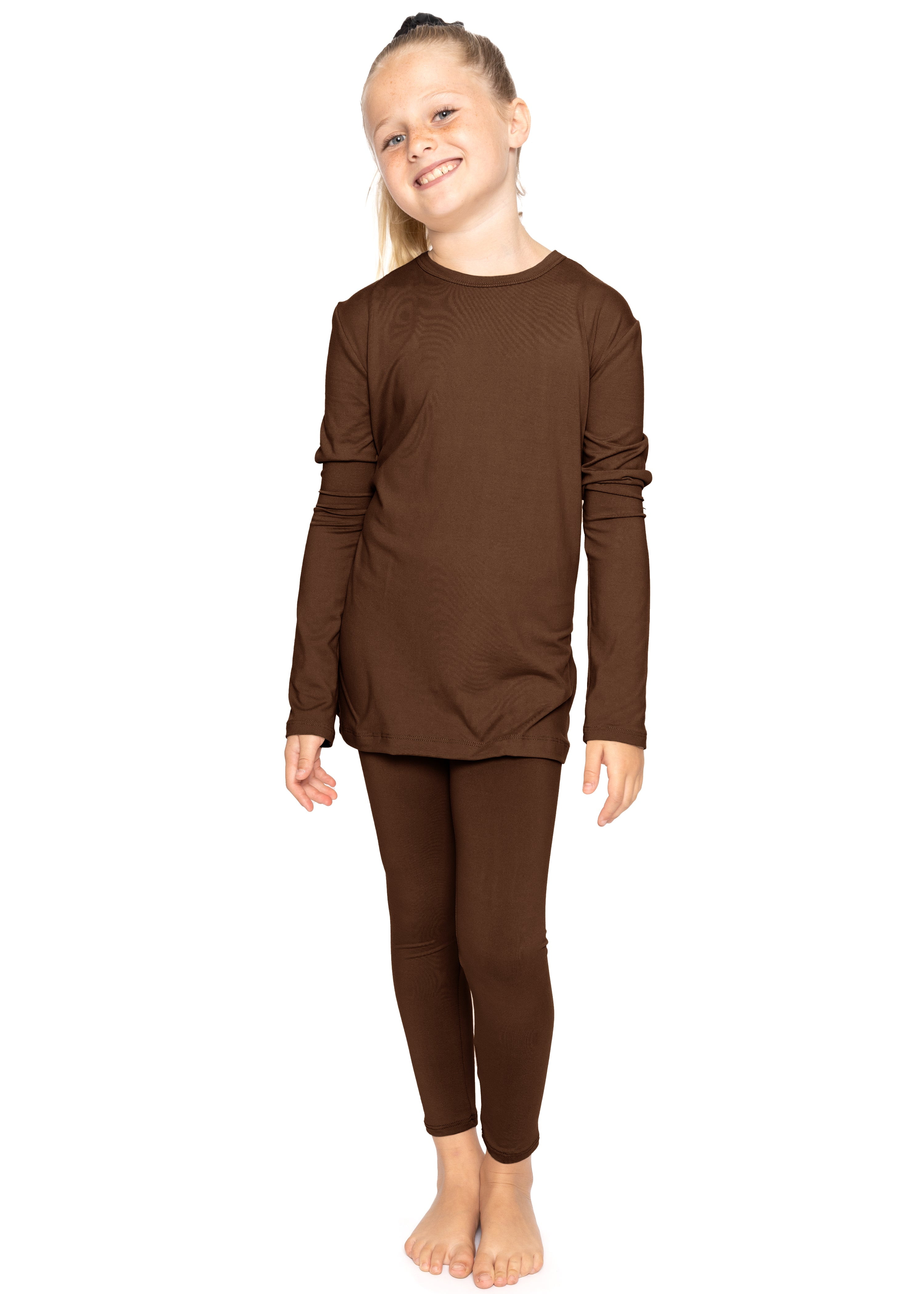 Stretch Is Comfort Oh so Soft Youth Girl's Set Long Sleeve Crew and ...