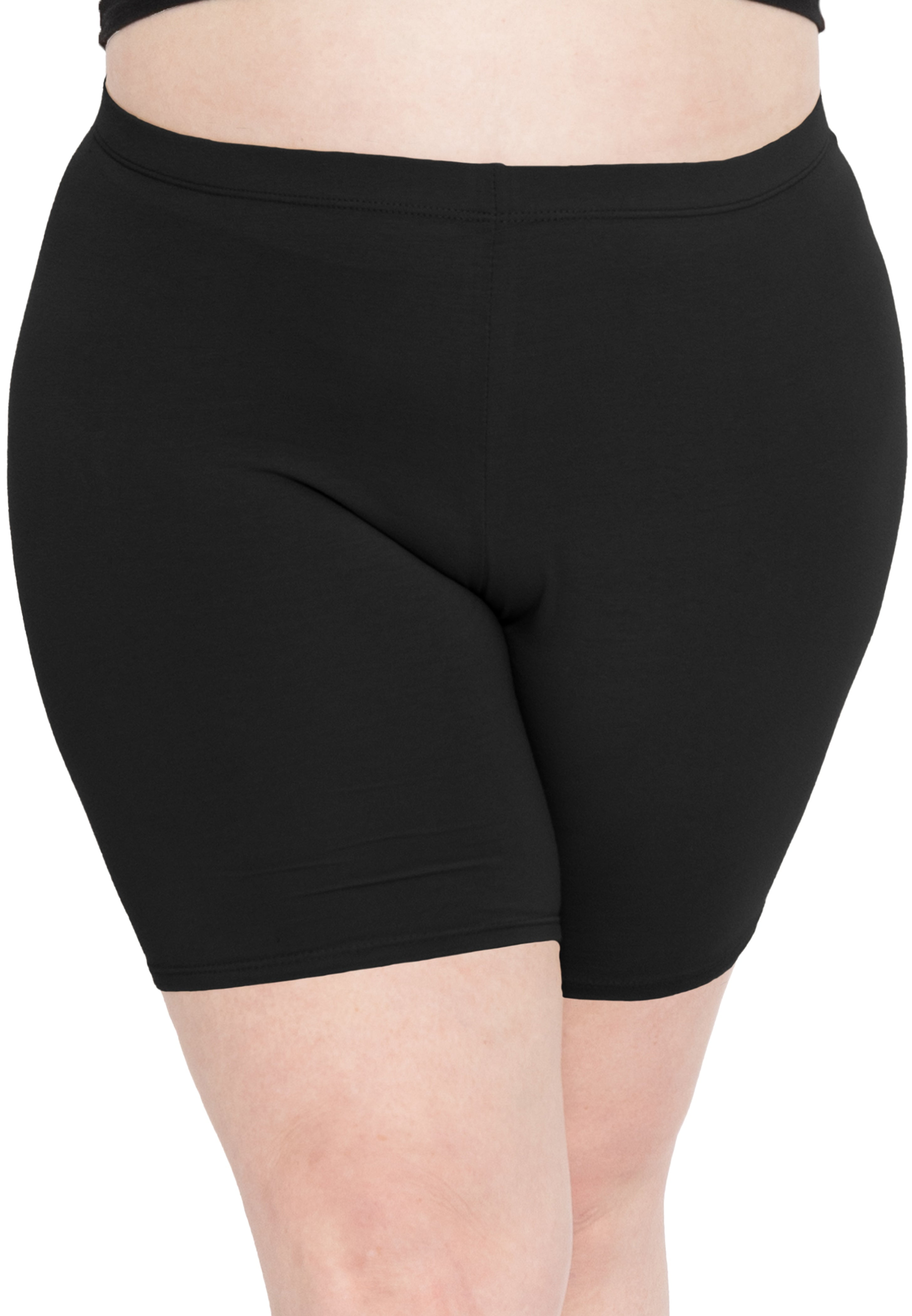 Stretch Is Comfort Women's Cotton Biker Shorts Black 5X - Walmart.com