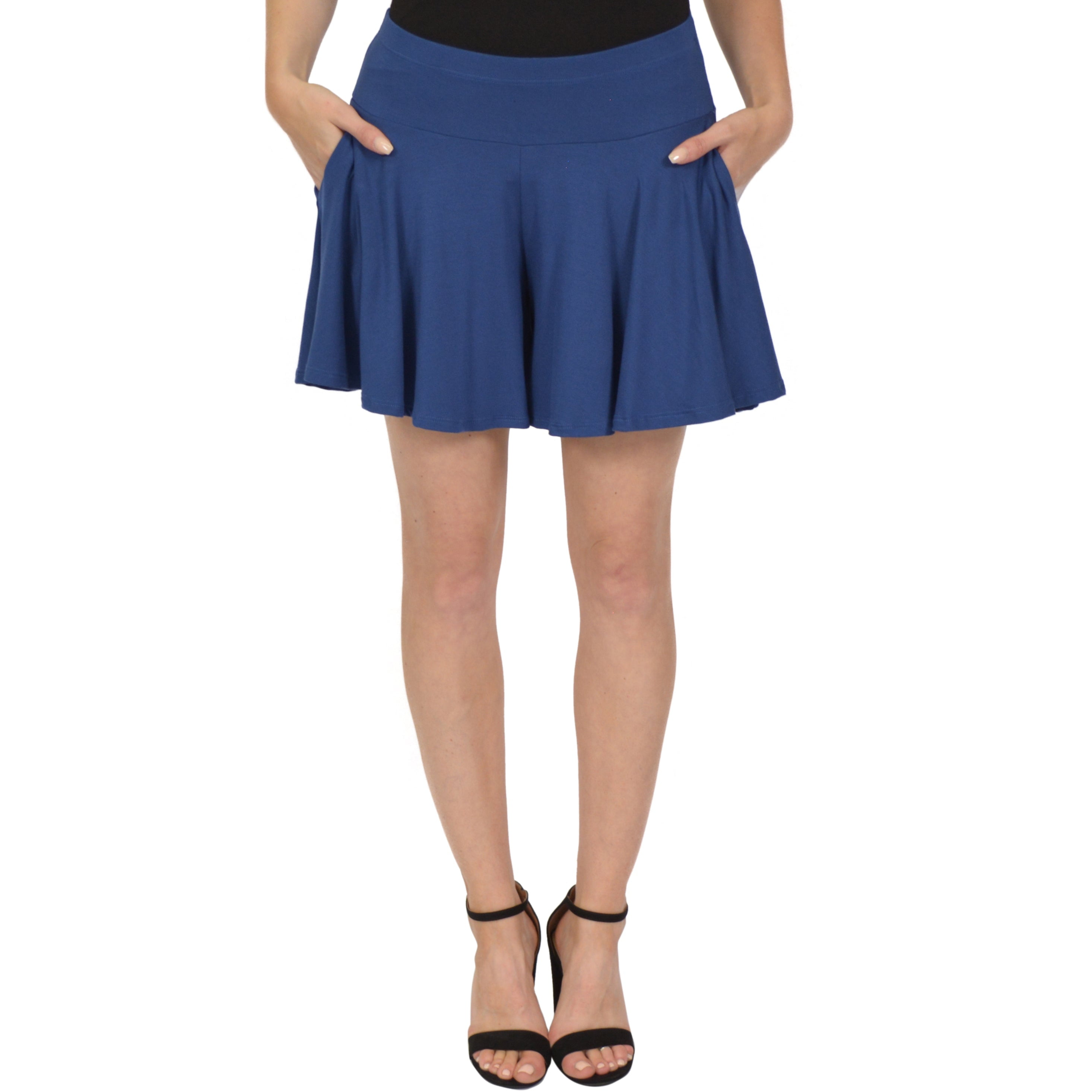 Stretch Is Comfort Women's Flowy Skort Wide Leg Shorts with Pockets ...