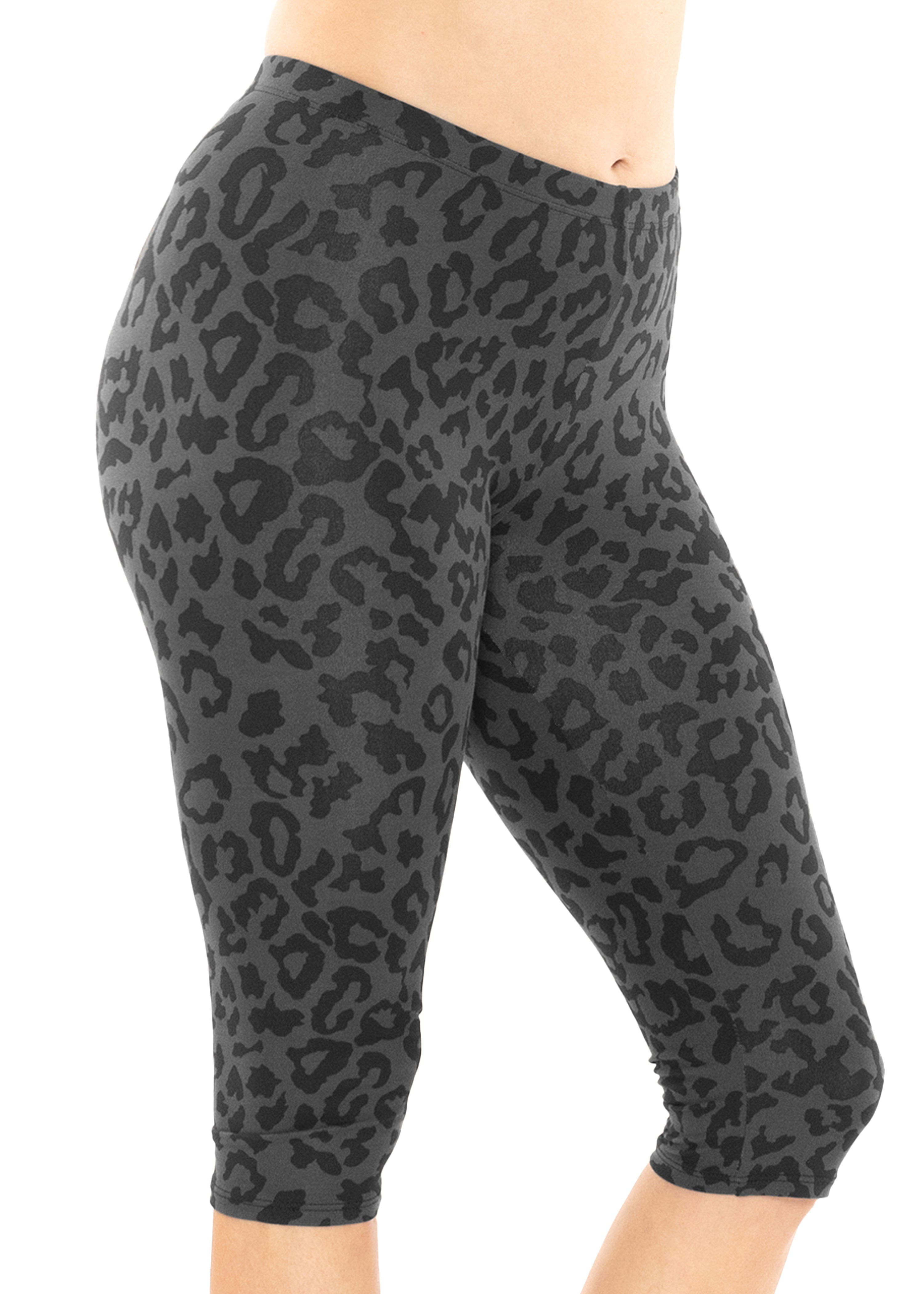 Stretch Is Comfort Women's Oh so Soft Knee Length Leggings Black ...