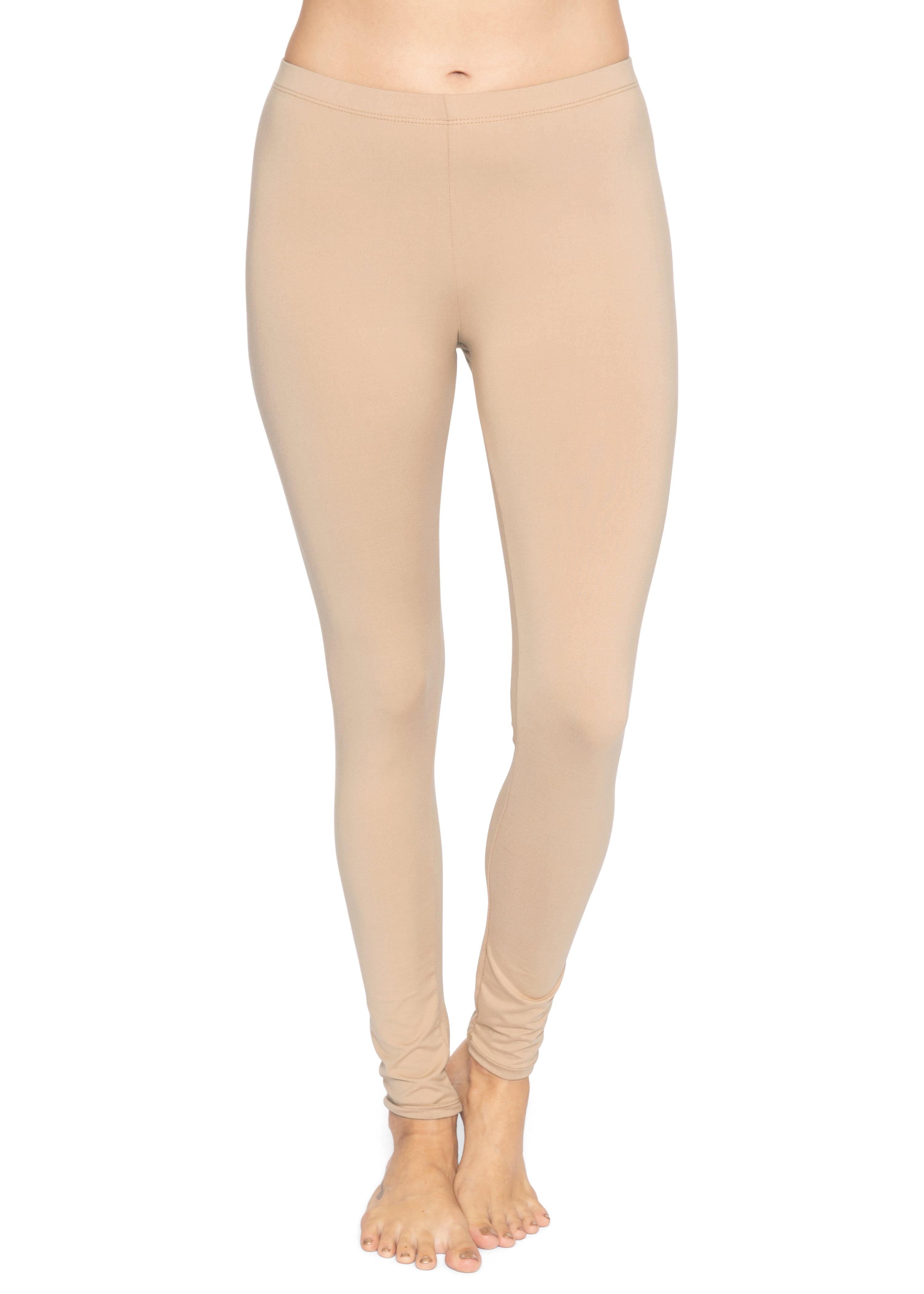 Stretch Is Comfort Women's Oh So Soft Leggings, Beige, X-Large ...