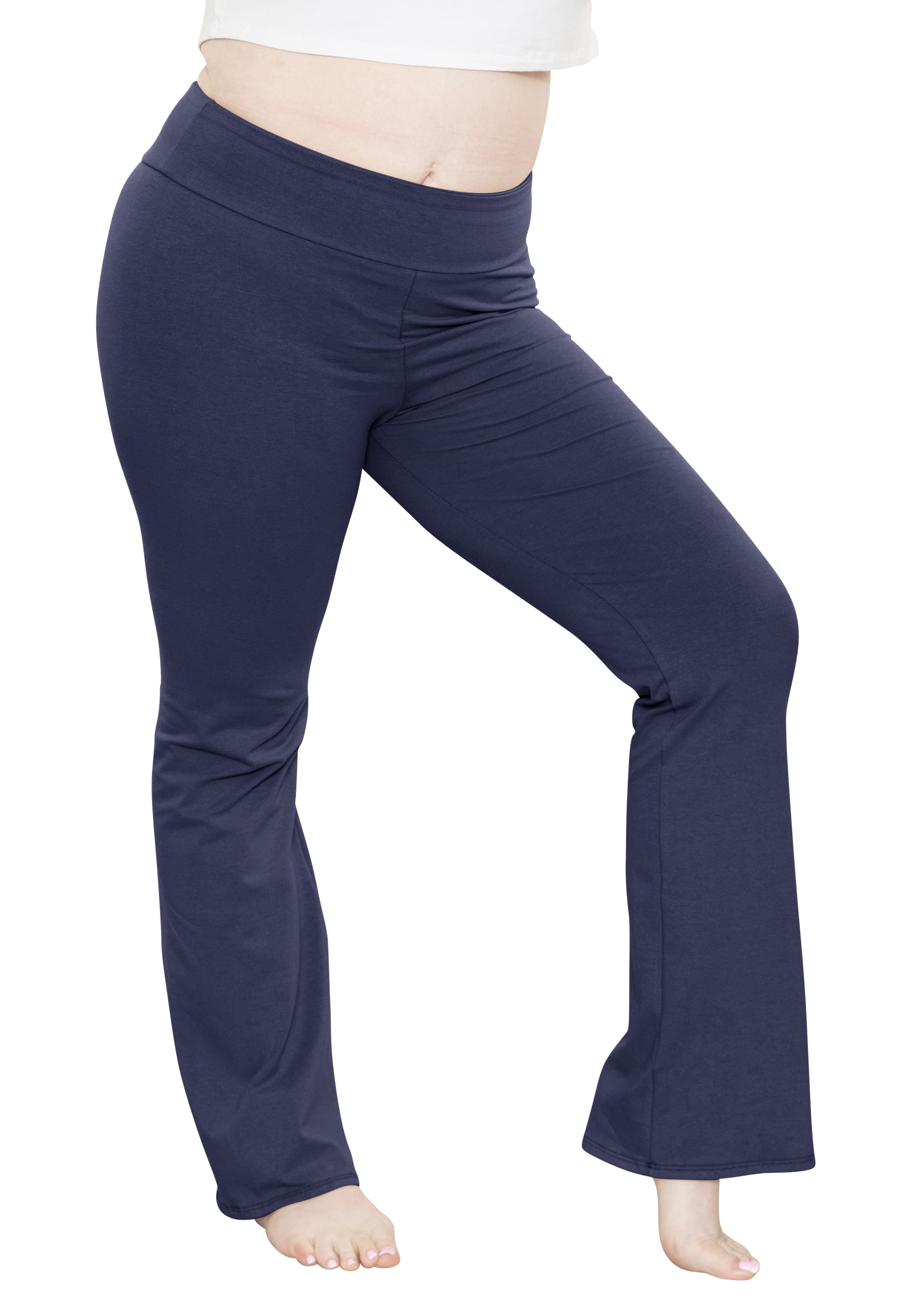 Stretch Is Comfort Women's Plus High Waist Cotton Bootcut Yoga Pants ...