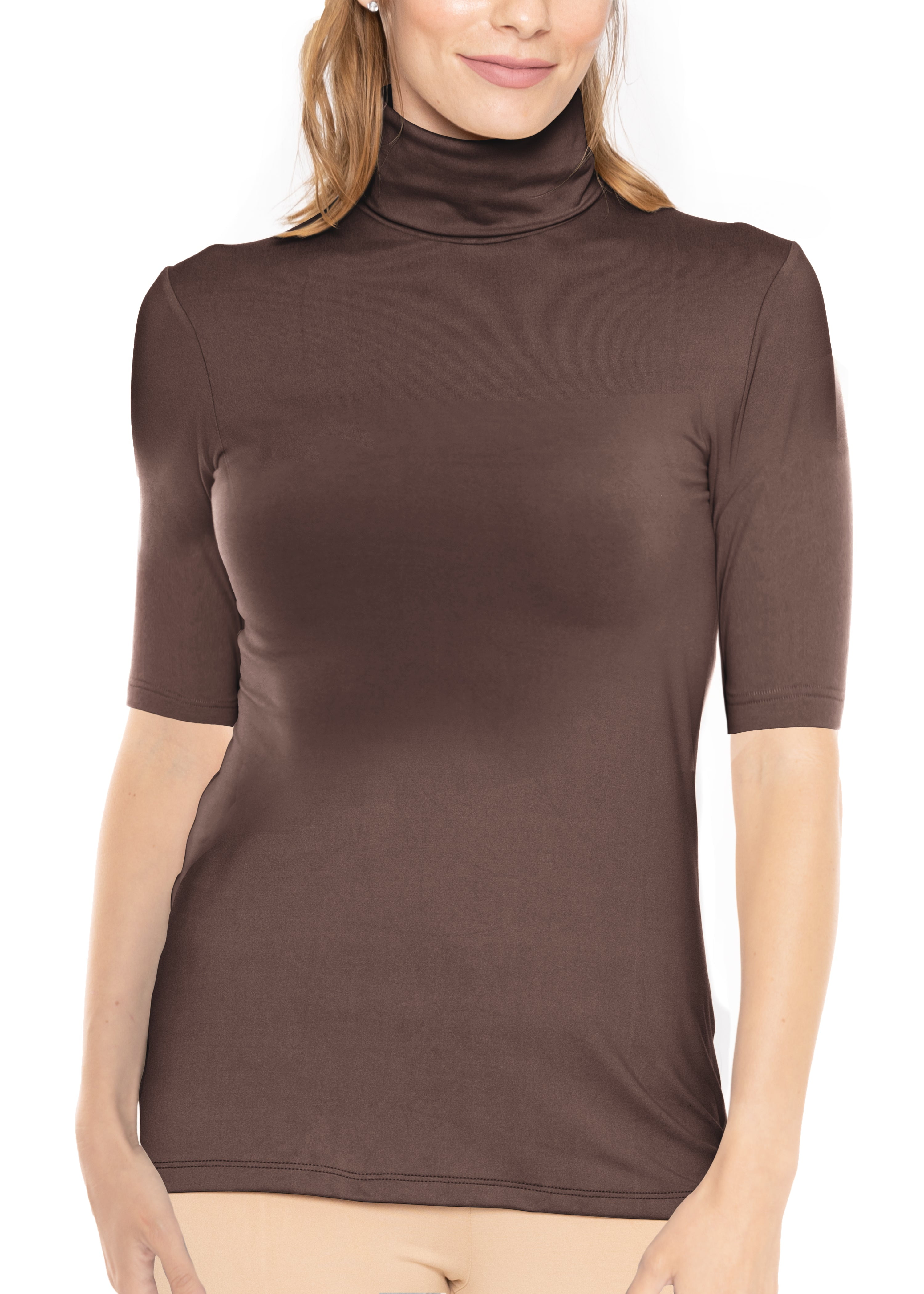 Stretch Is Comfort Women's Short Sleeve Turtleneck Top | Ultra Soft| X ...