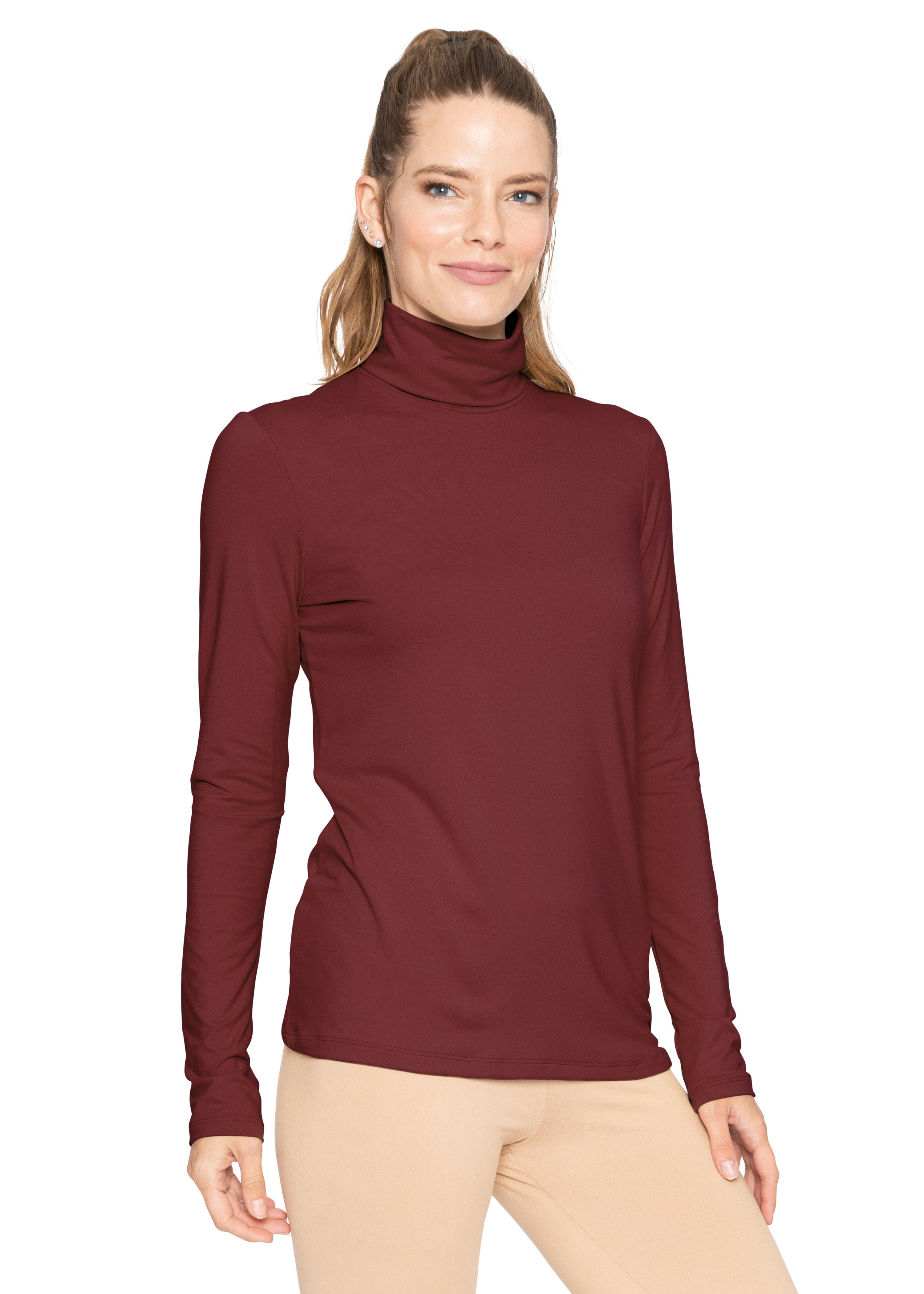 Stretch Is Comfort Women's Plus Size Ultra Soft Turtleneck Top | Warm ...