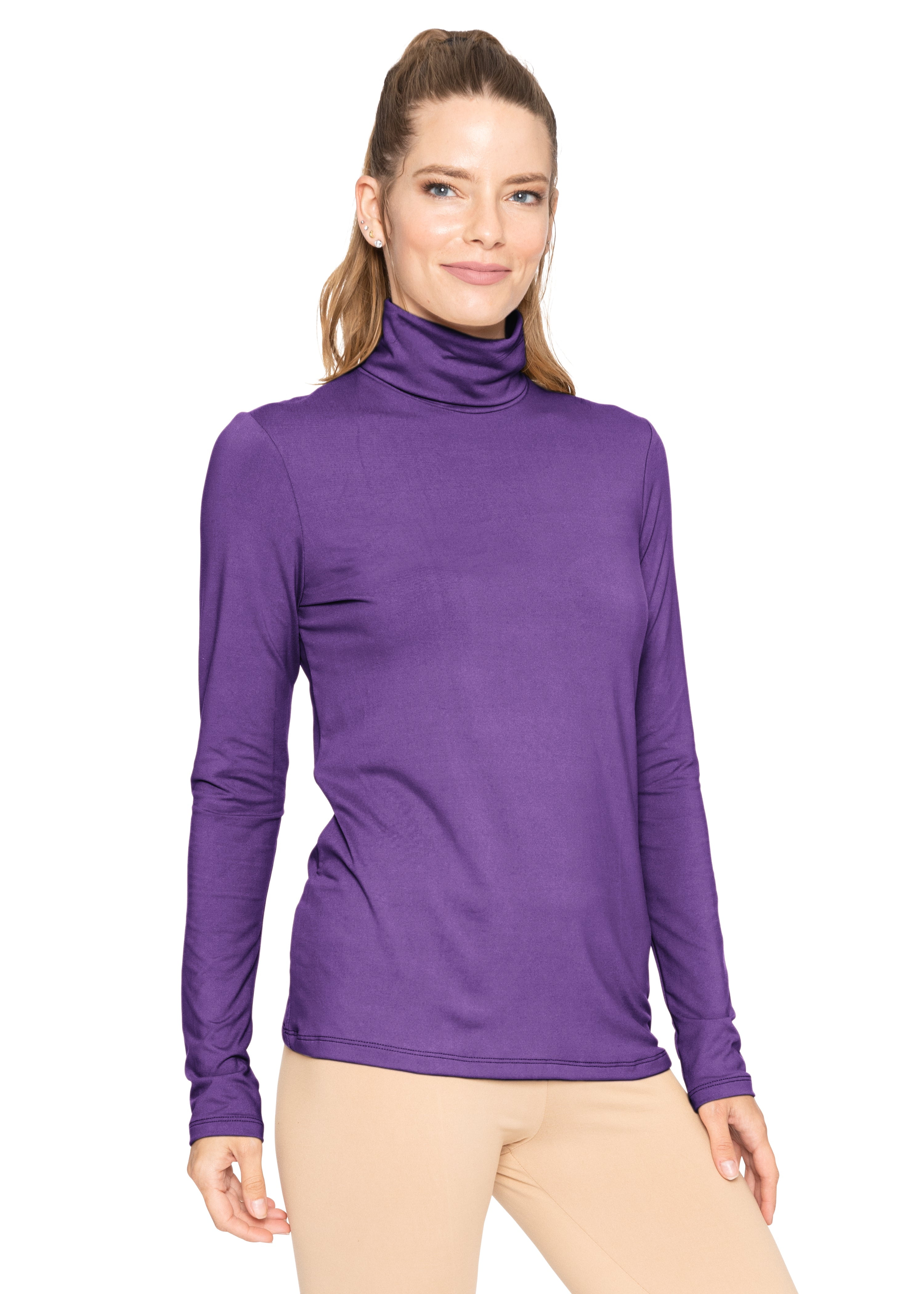 Stretch Is Comfort Women's Plus Ultra Soft Turtleneck Top | Long Sleeve ...