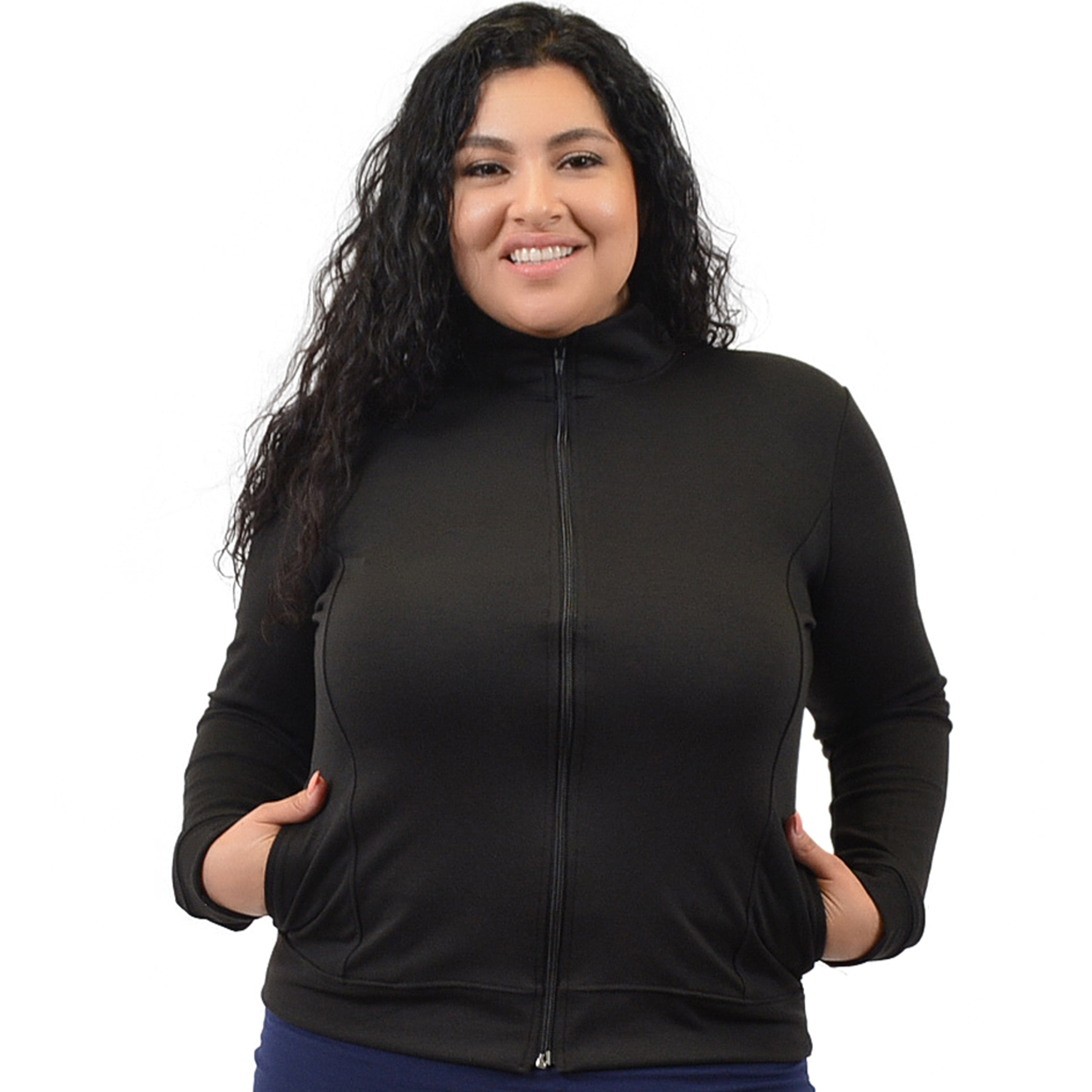 Stretch Is Comfort Women's and Plus Dance Cheer Cotton Warm up Jacket ...