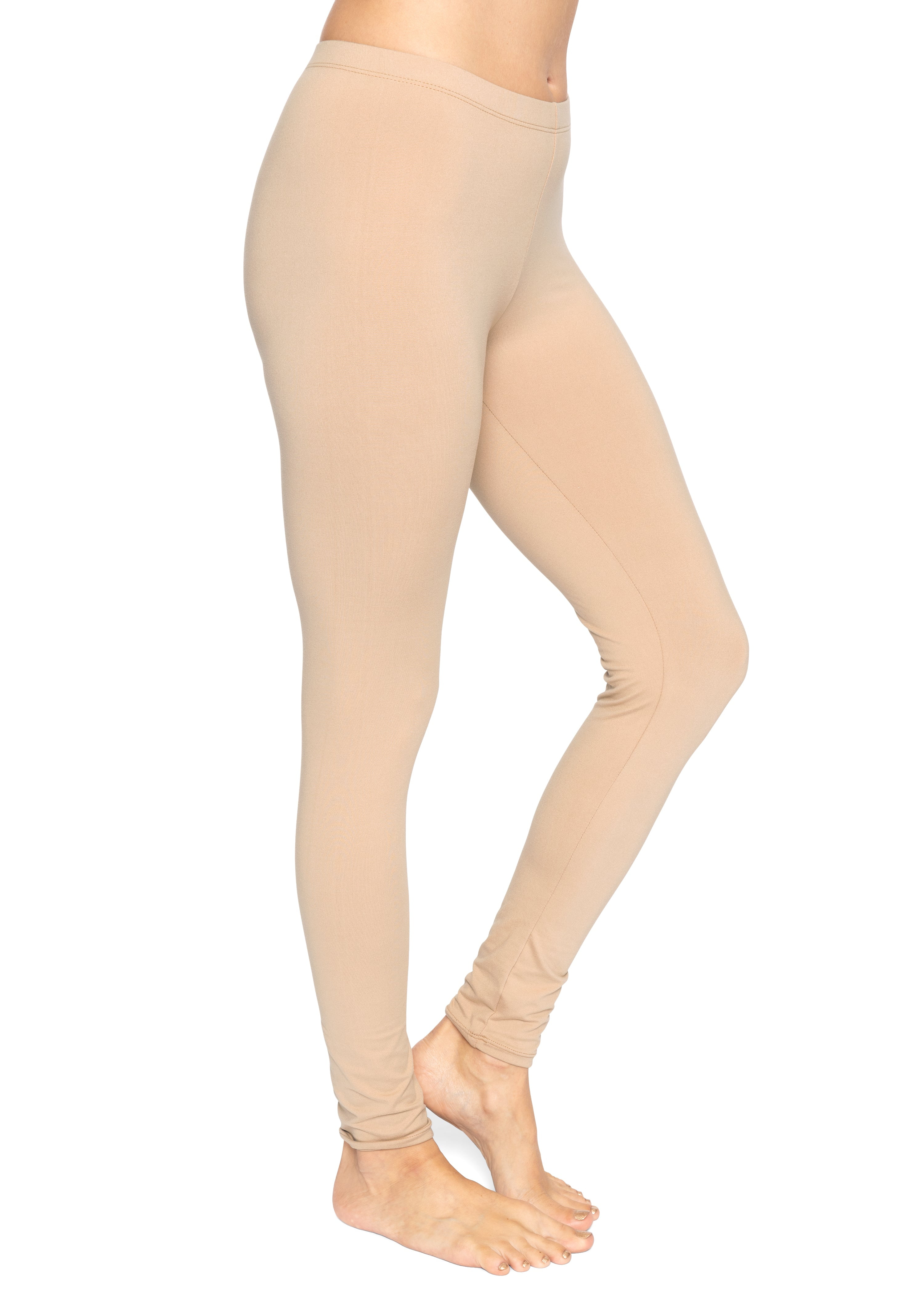 Stretch Is Comfort Women's Oh so Soft Leggings Beige Large - Walmart.com