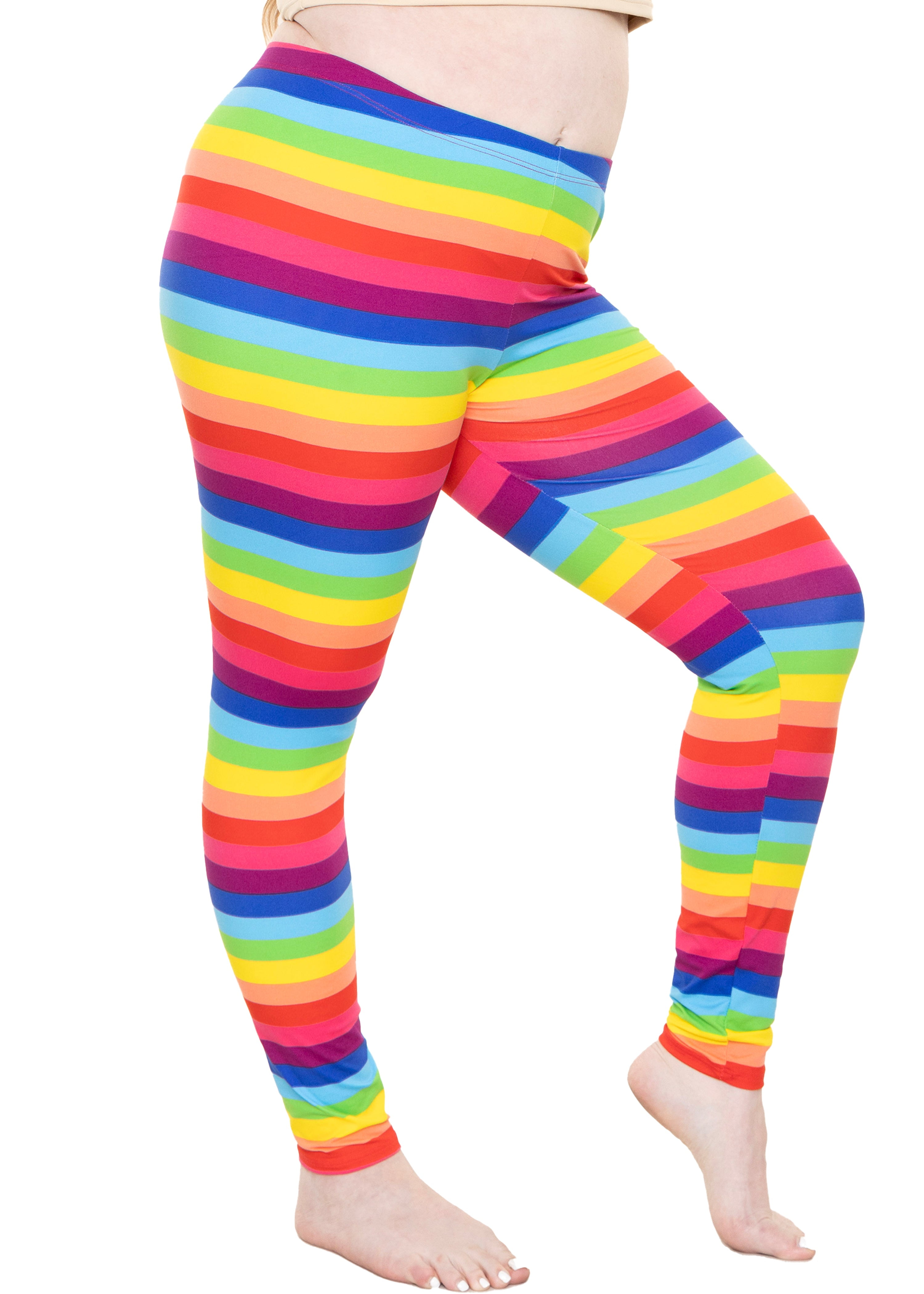 Stretch Is Comfort Women's Oh so Soft PS Leggings Rainbow 2X - Walmart.com