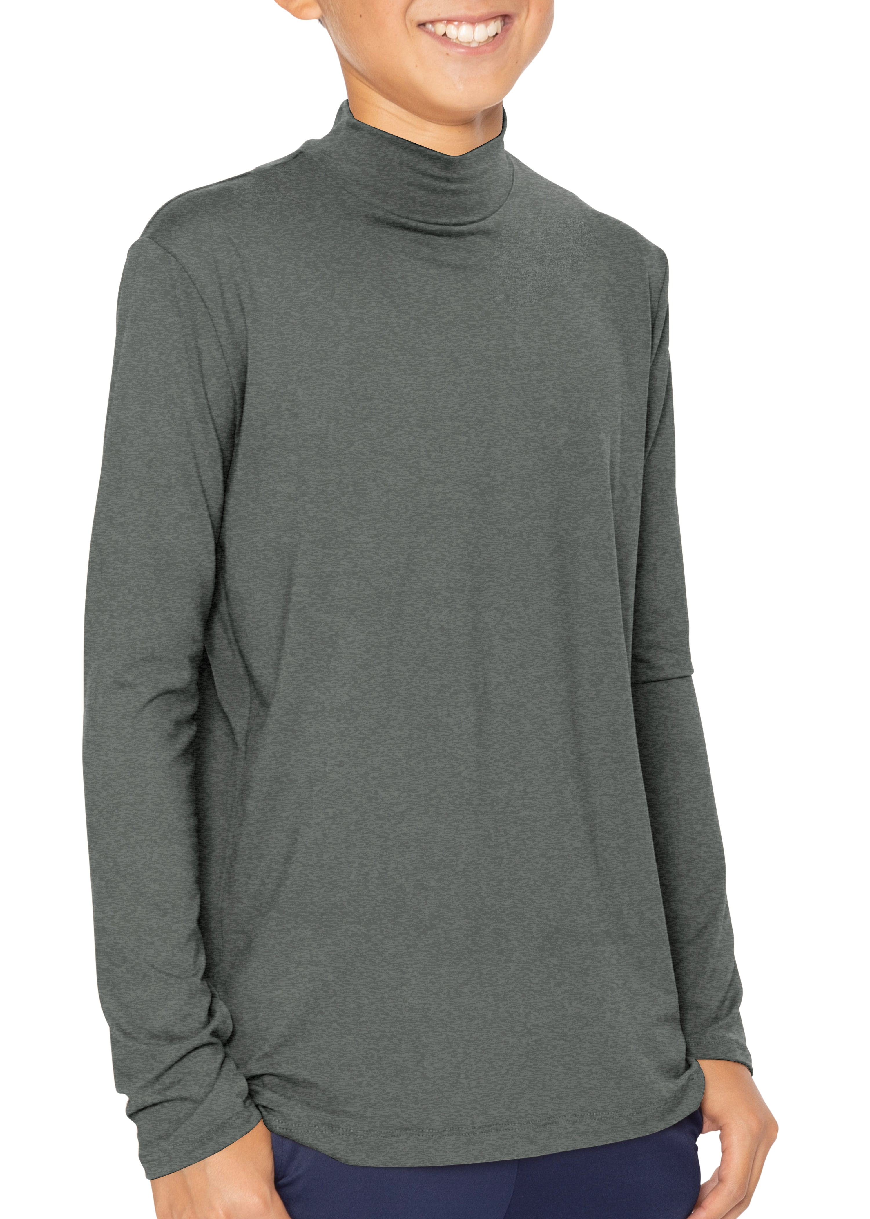 Stretch Is Comfort Youth Boy's Oh So Soft Long Sleeve Mock Neck Top | 4 ...