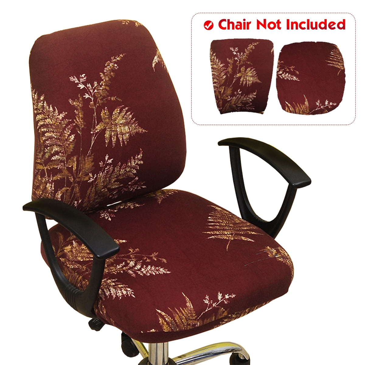 Stretch Jacquard Office Computer Chair Seat Cover, Removable | Washable ...