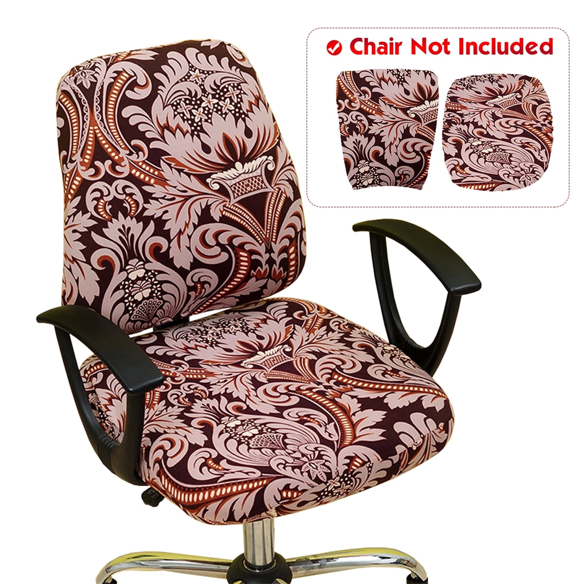 Stretch Jacquard Office Computer Chair Seat Cover, Removable | Washable ...