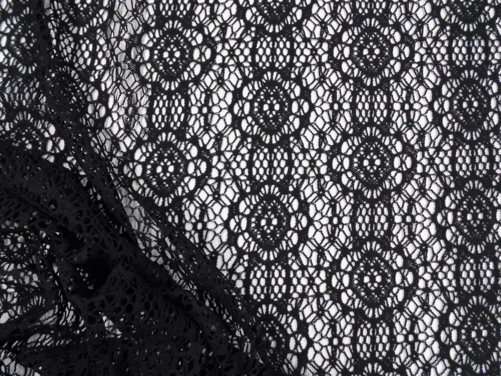Stretch Lace Apparel Fabric Sheer Floral Black GG201 - Walmart.com
