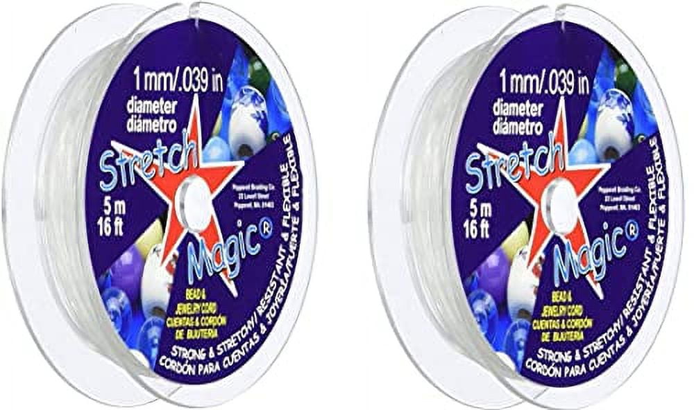 Stretch Magic 1mm Stretchy Beading Cord, 5m, Clear (2) - Walmart.com