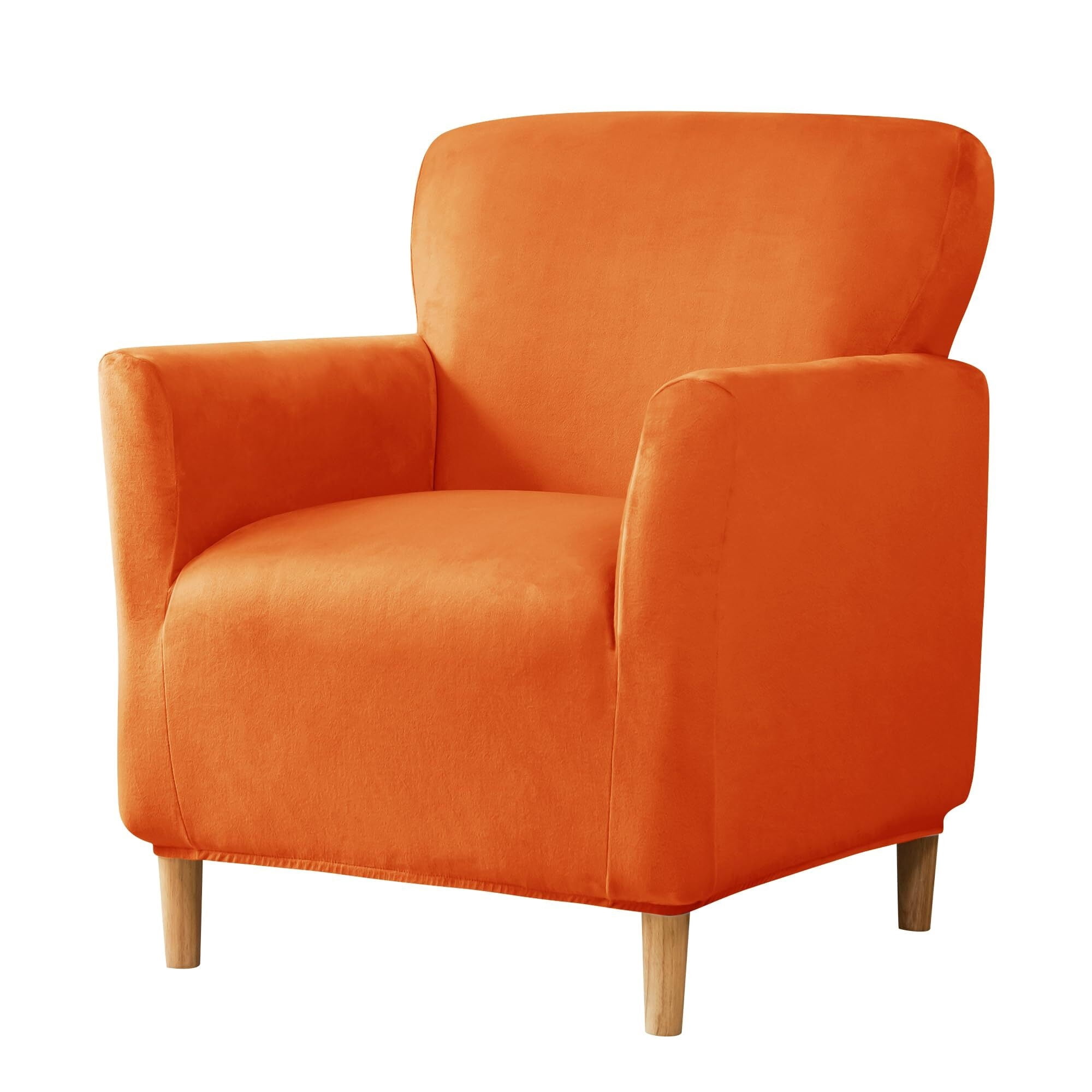 Stretch Mid Century Modern Armchair Slipcover 1-Piece Jacquard Accent ...