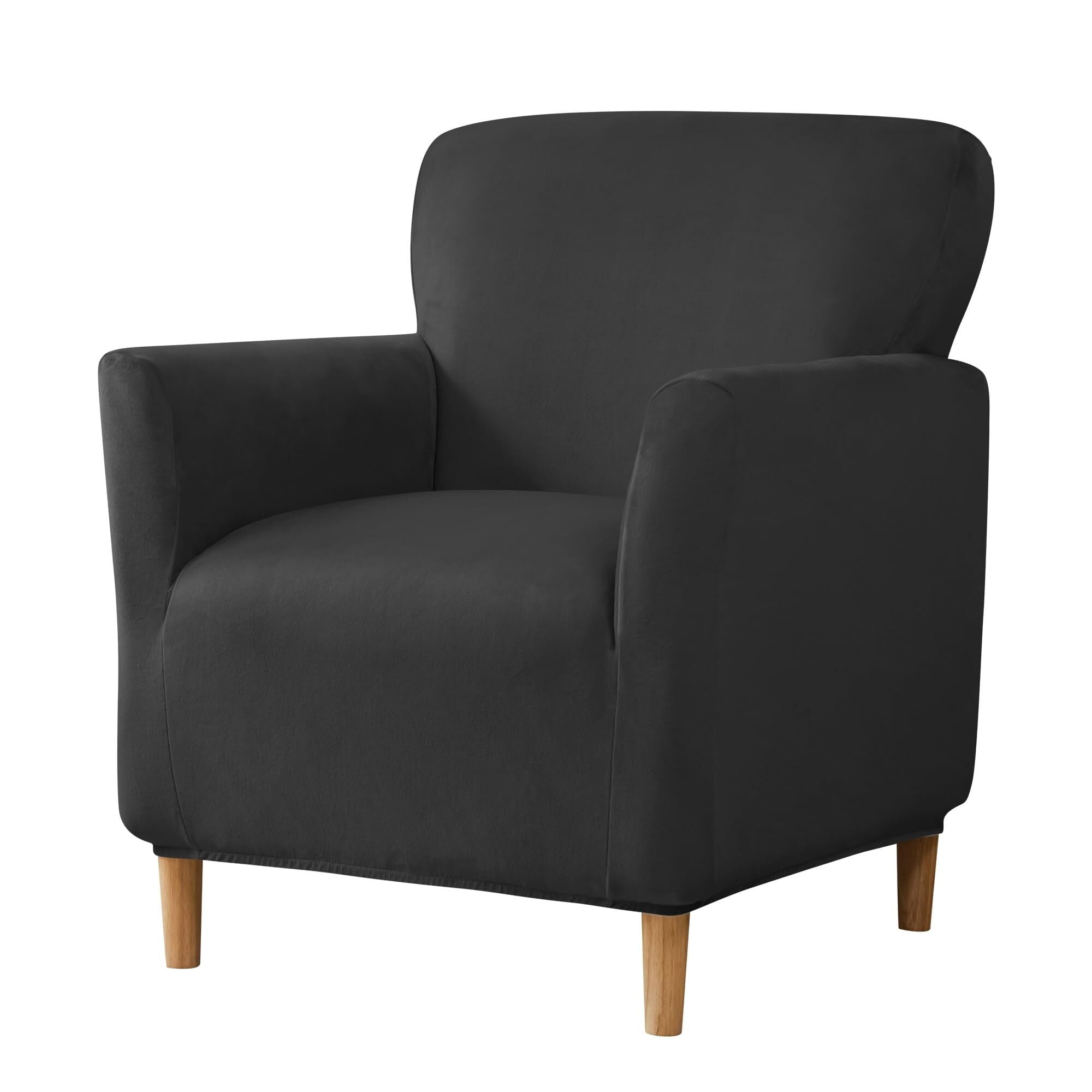 Stretch Mid Century Modern Armchair Slipcover 1-Piece Jacquard Accent ...