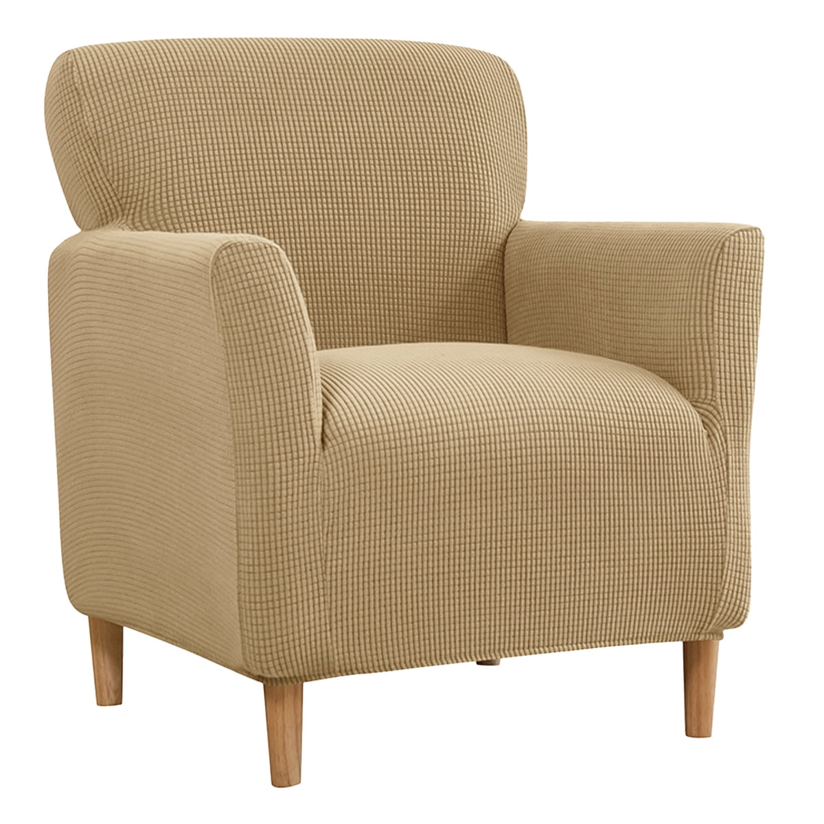 Stretch Mid Century Modern Armchair Slipcover 1-Piece Jacquard Accent ...