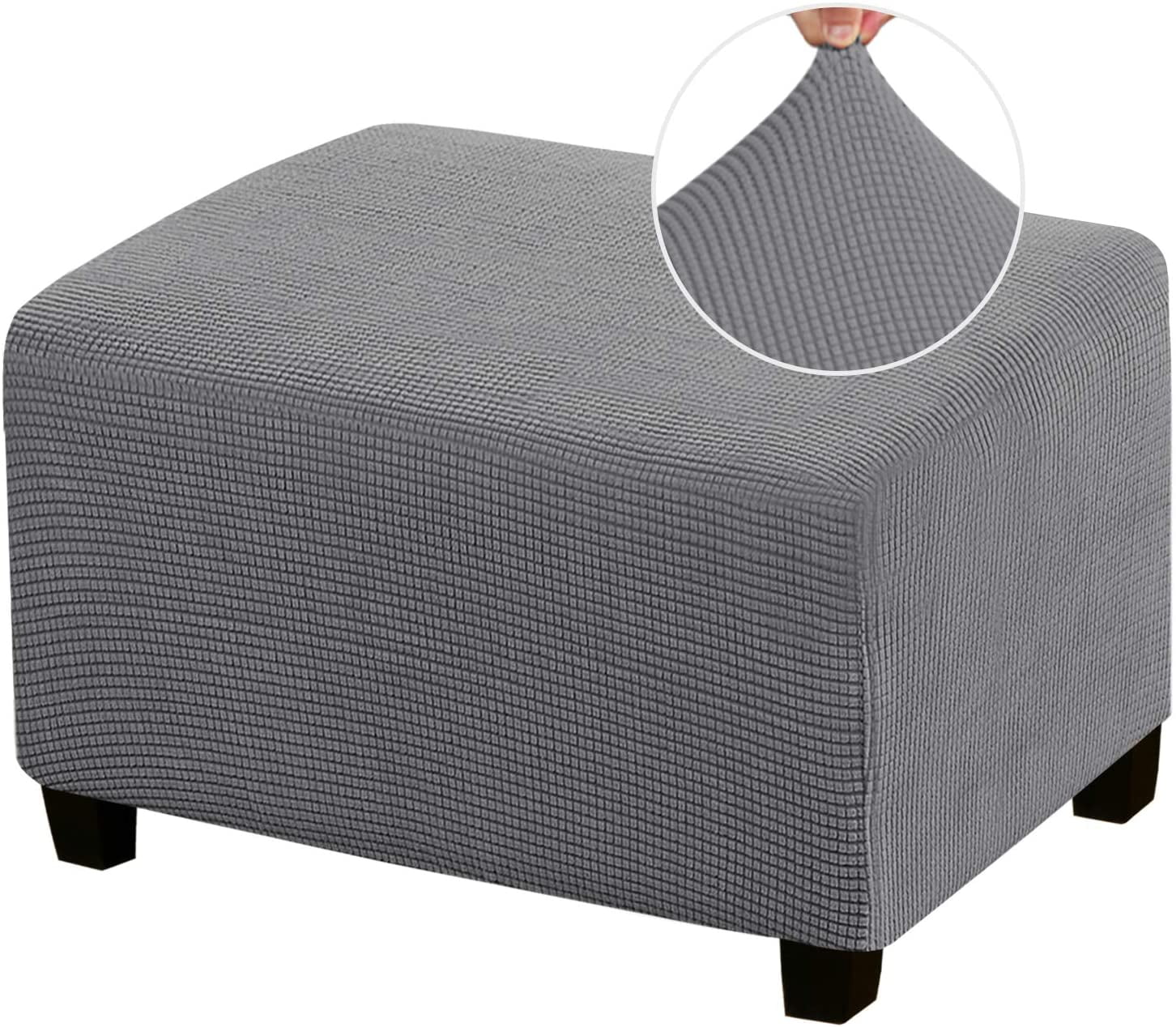 Stretch Ottoman Cover Ottoman Slipcovers Rectangle for Living Room Foot ...